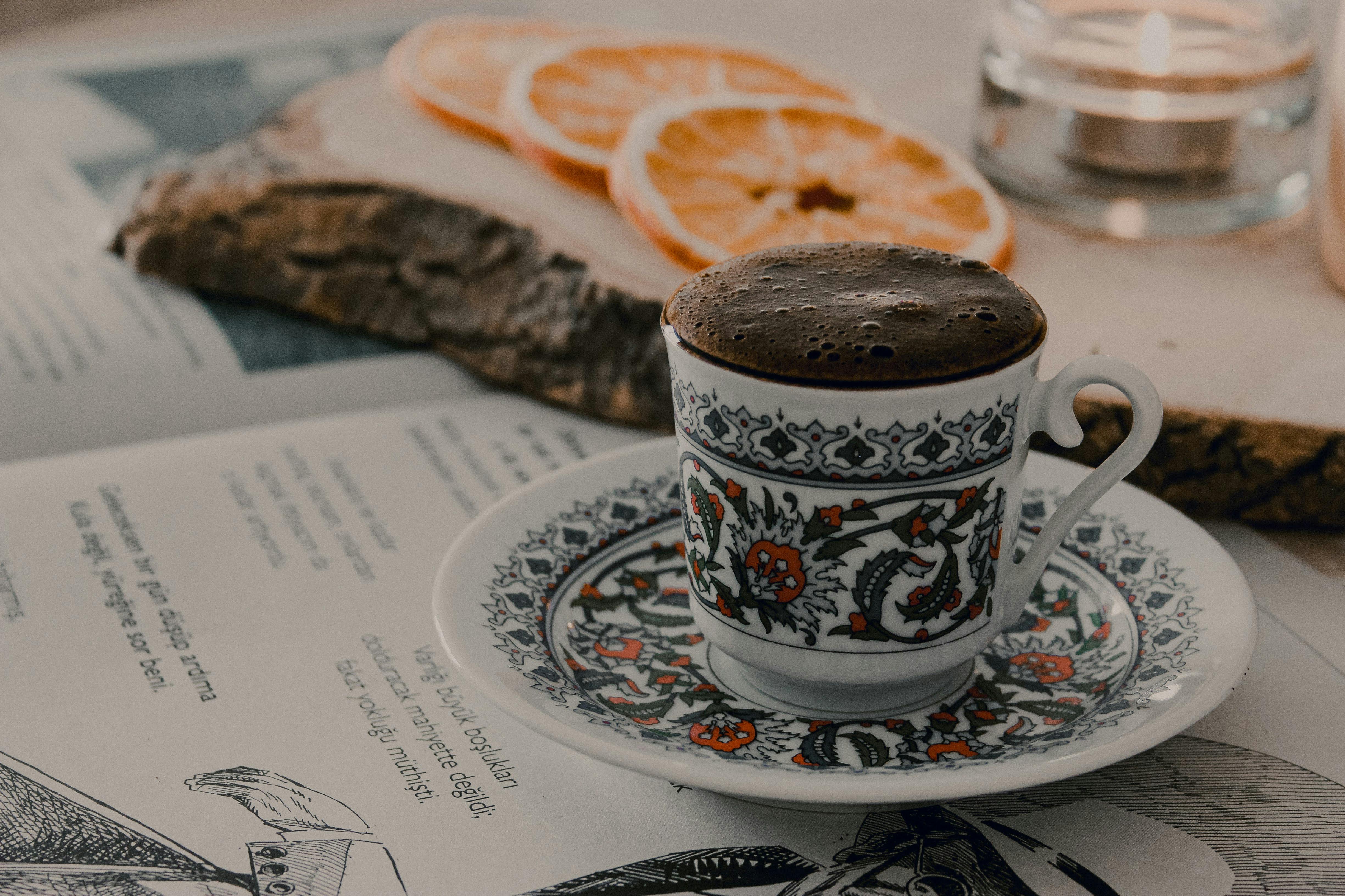 Turkish Coffee in an Ornamental Cup · Free Stock Photo