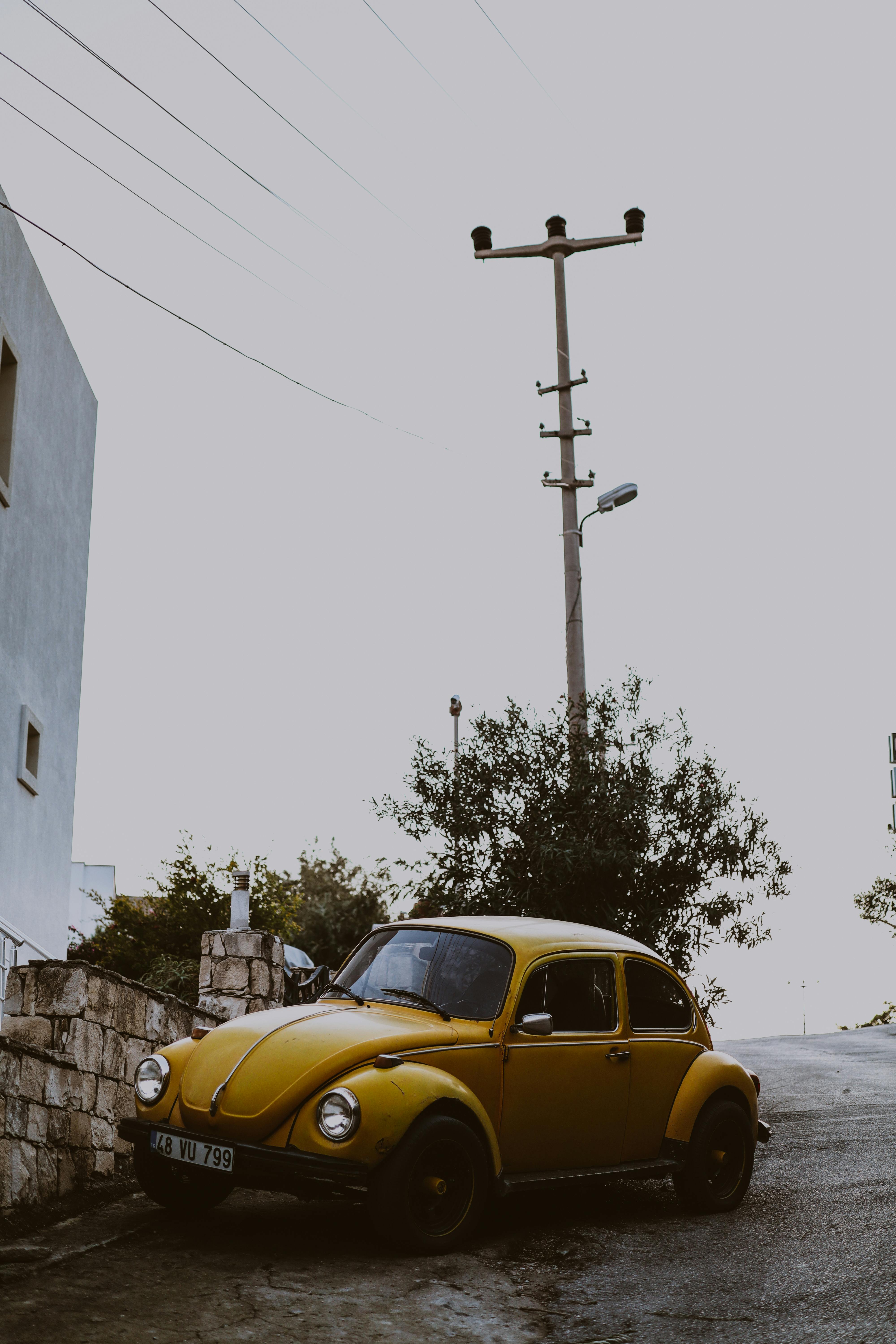 Vintage Yellow Car · Free Stock Photo