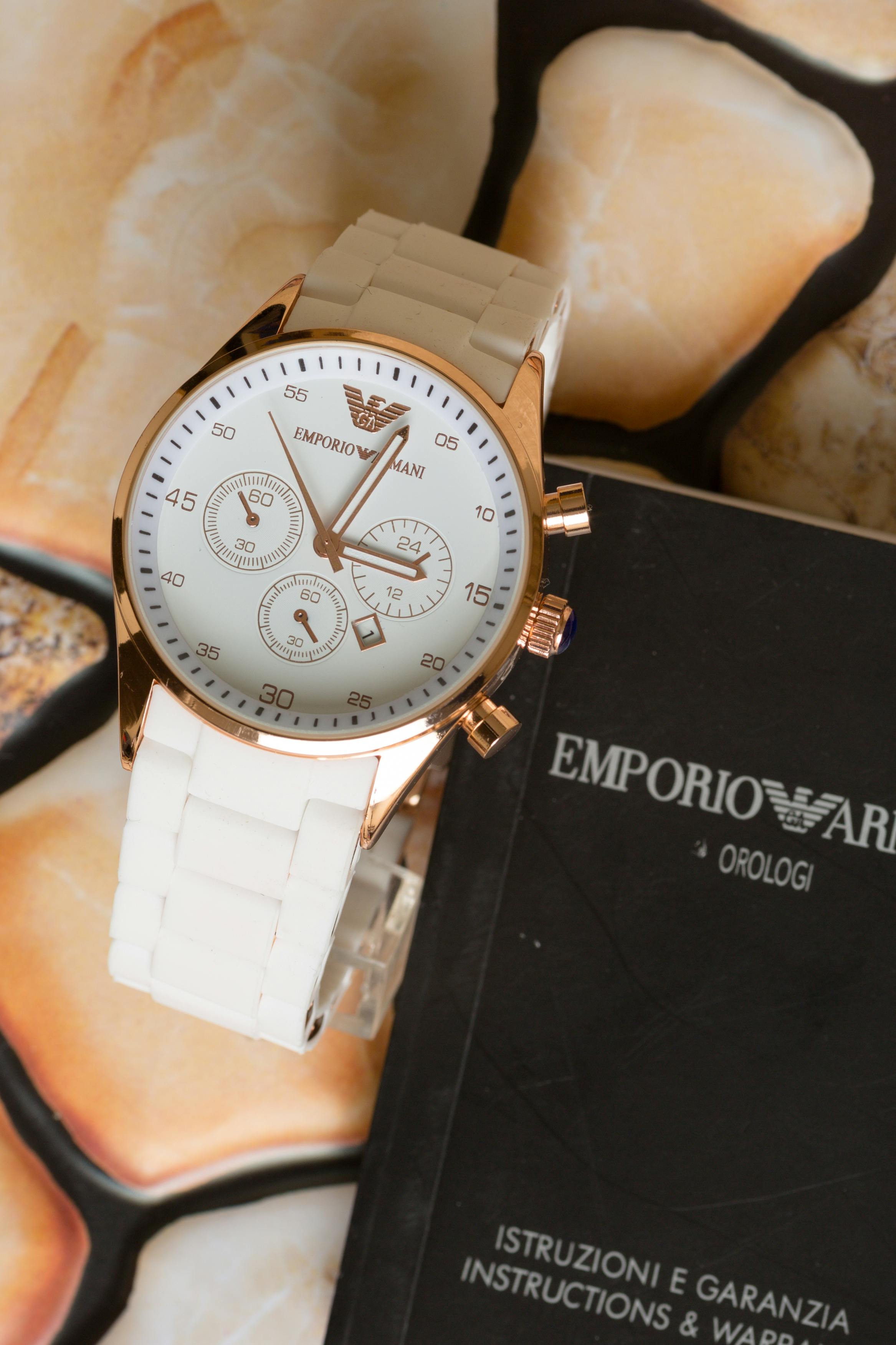 Black Chronograph Wristwatch on a Keyboard · Free Stock Photo