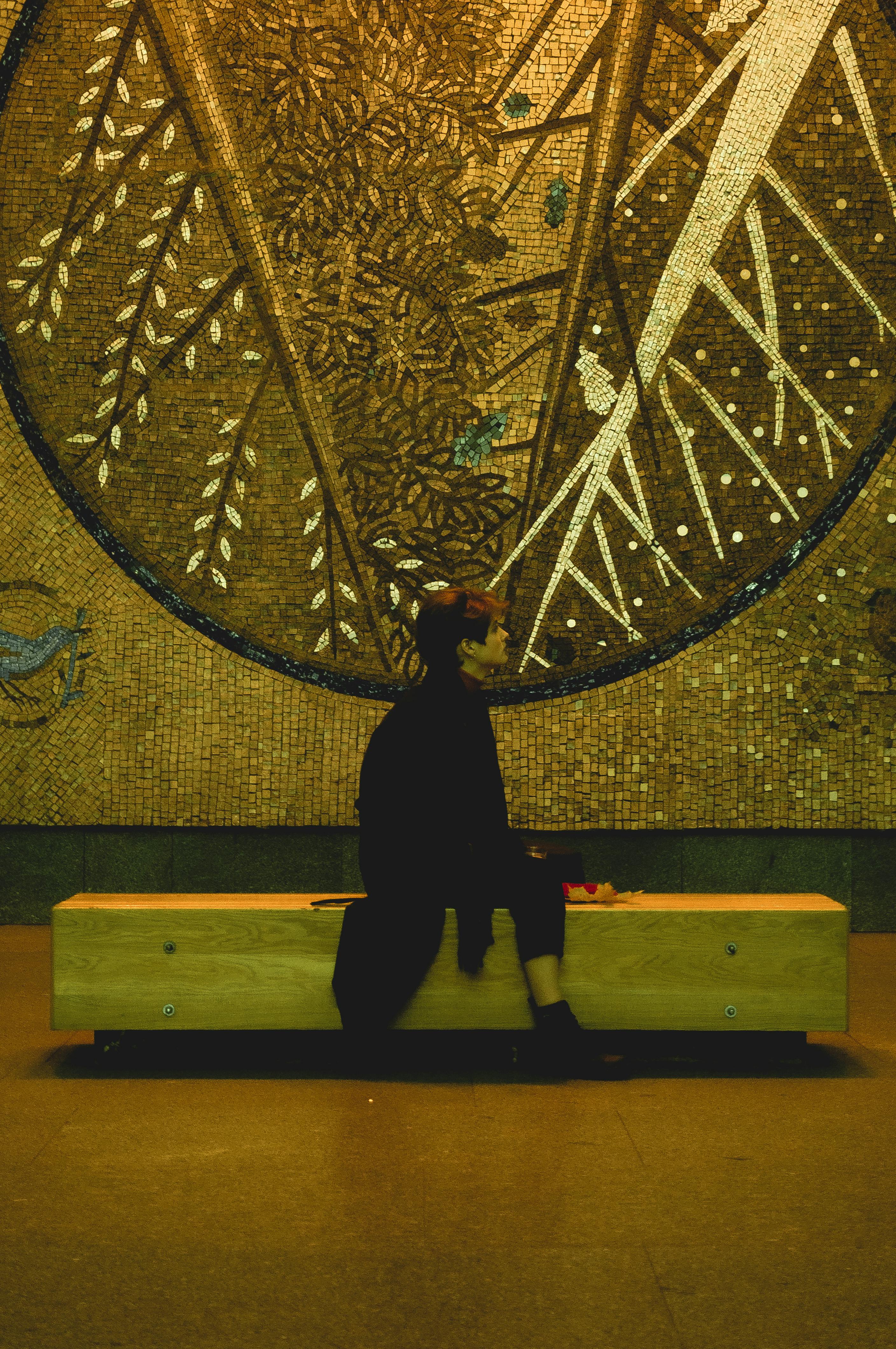 Man Sitting on Bench Astride · Free Stock Photo