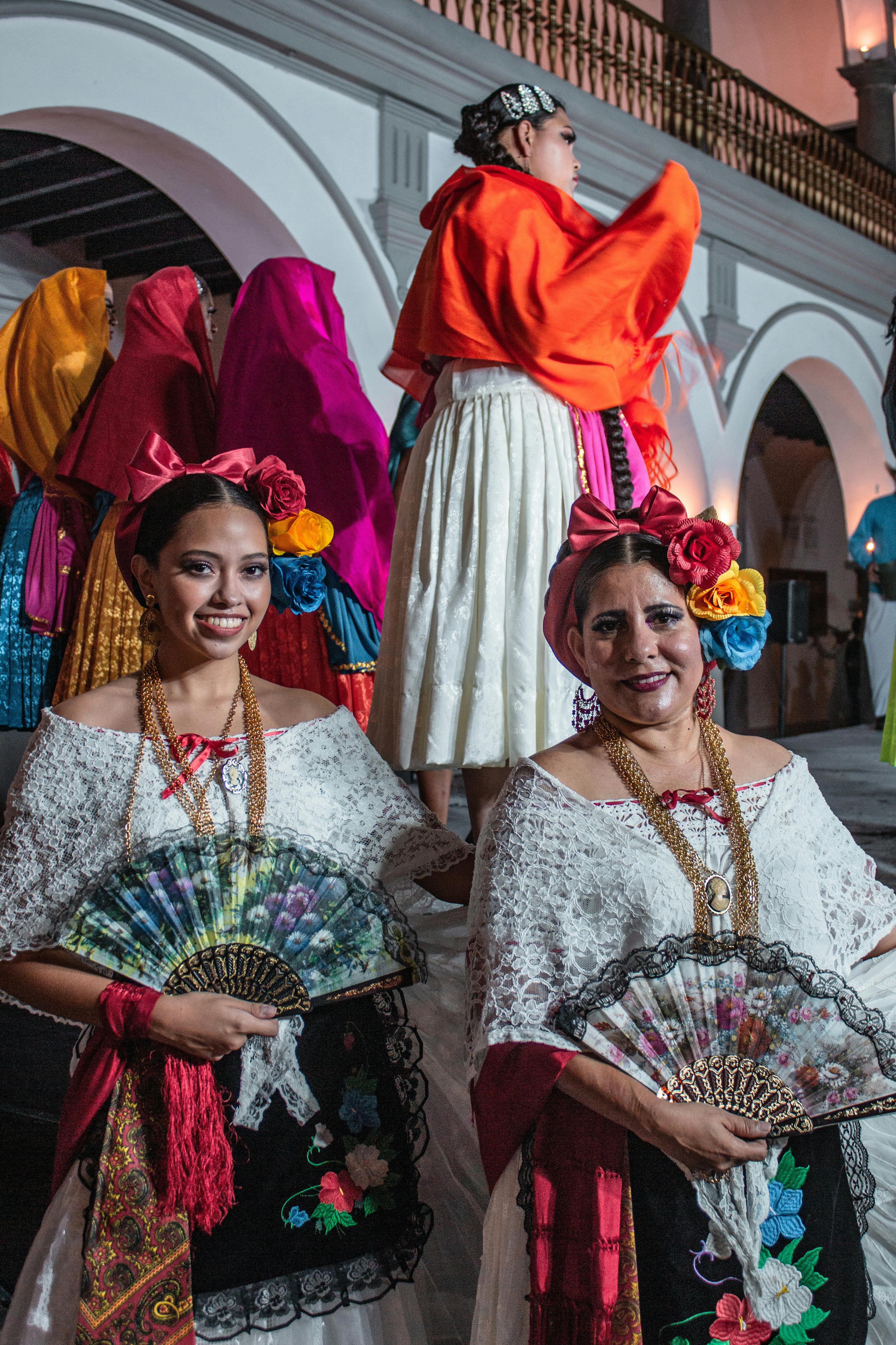 Women Wearing Colorful Floral Headdress · Free Stock Photo