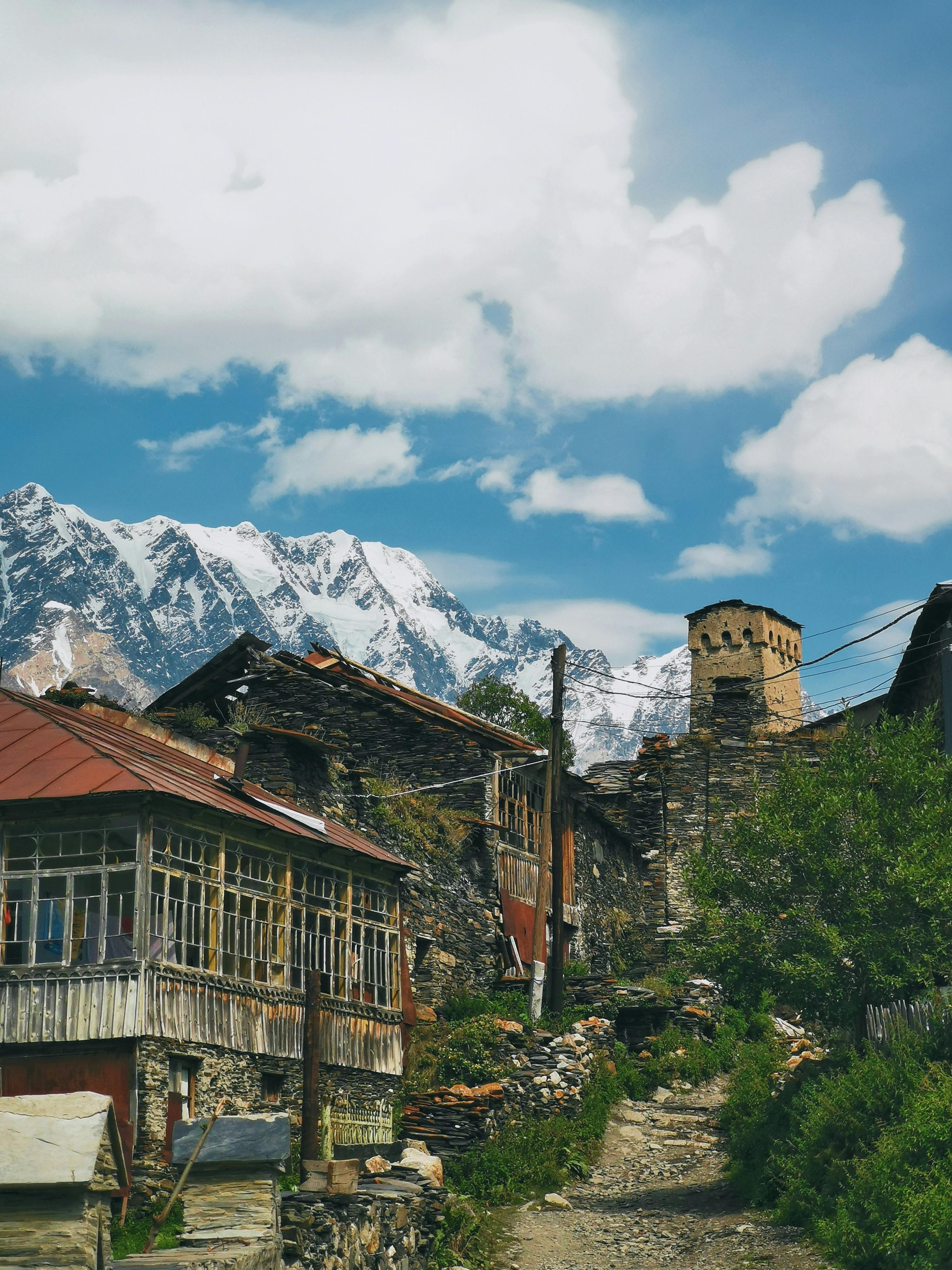 Village Near Mountain Range in Svaneti, Georgia · Free Stock Photo