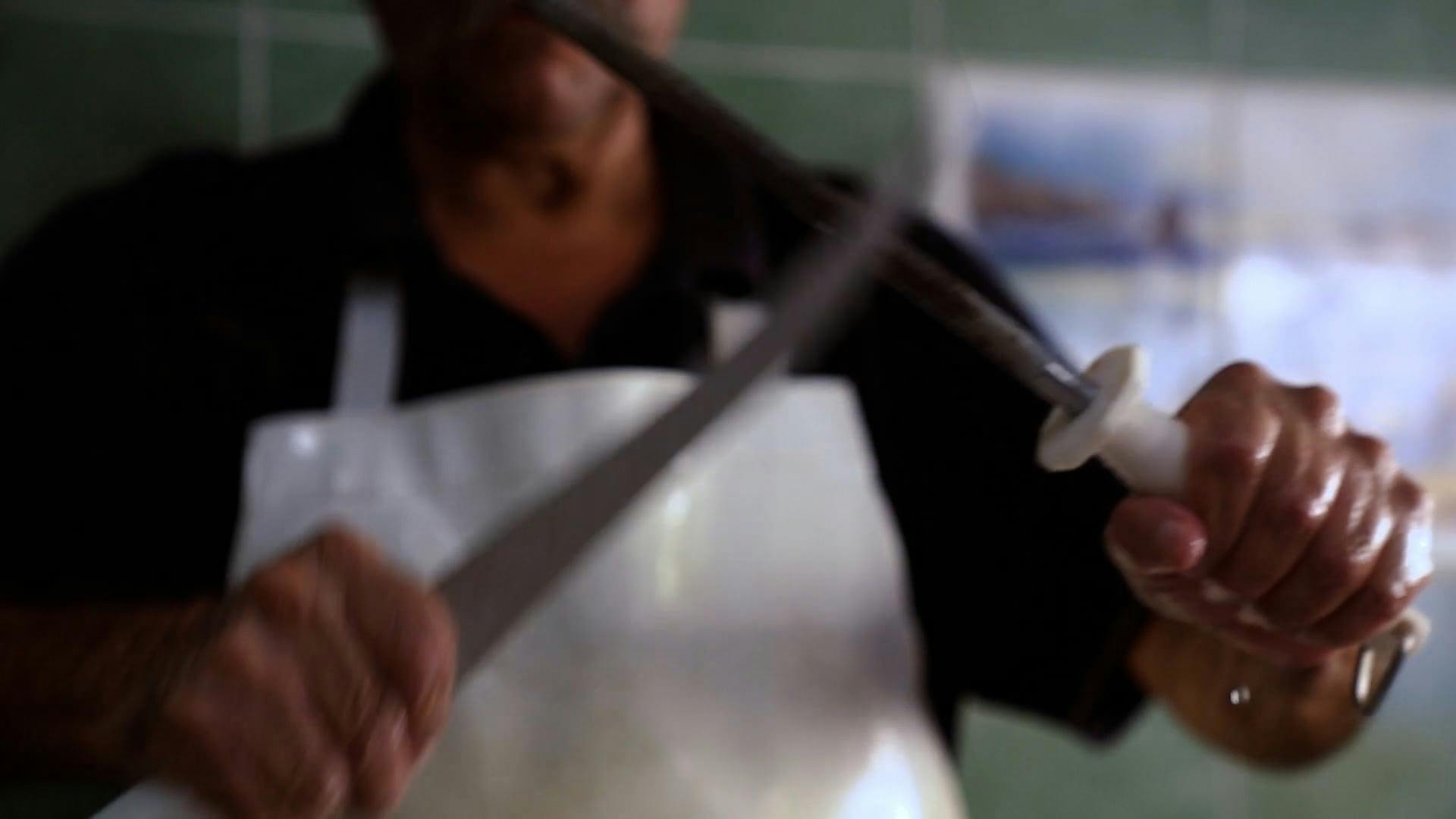 A Person Sharpening His Knife Free Stock Video Footage, Royalty-Free 4K ...