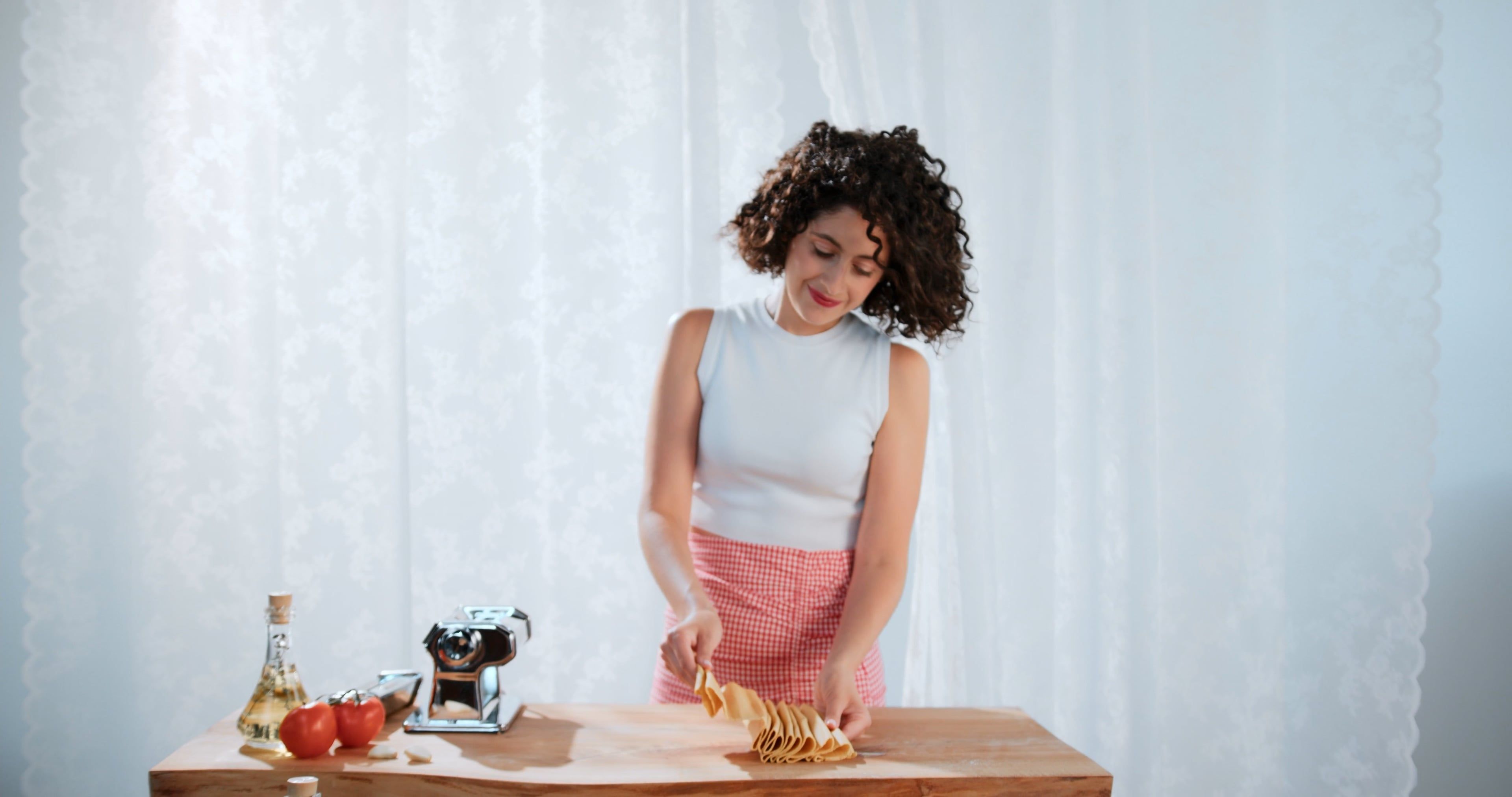 Woman making Pasta · Free Stock Video