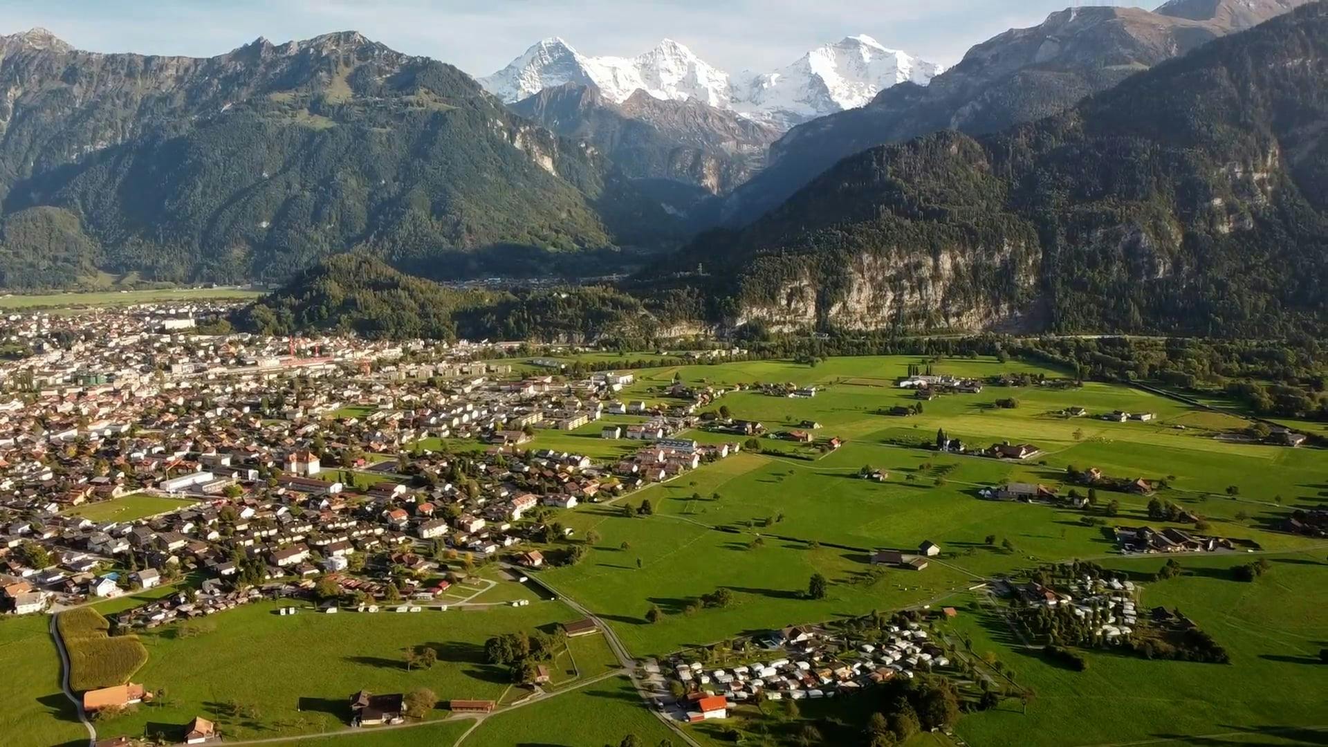 Town in Valley and Mountains Free Stock Video Footage, Royalty-Free 4K ...