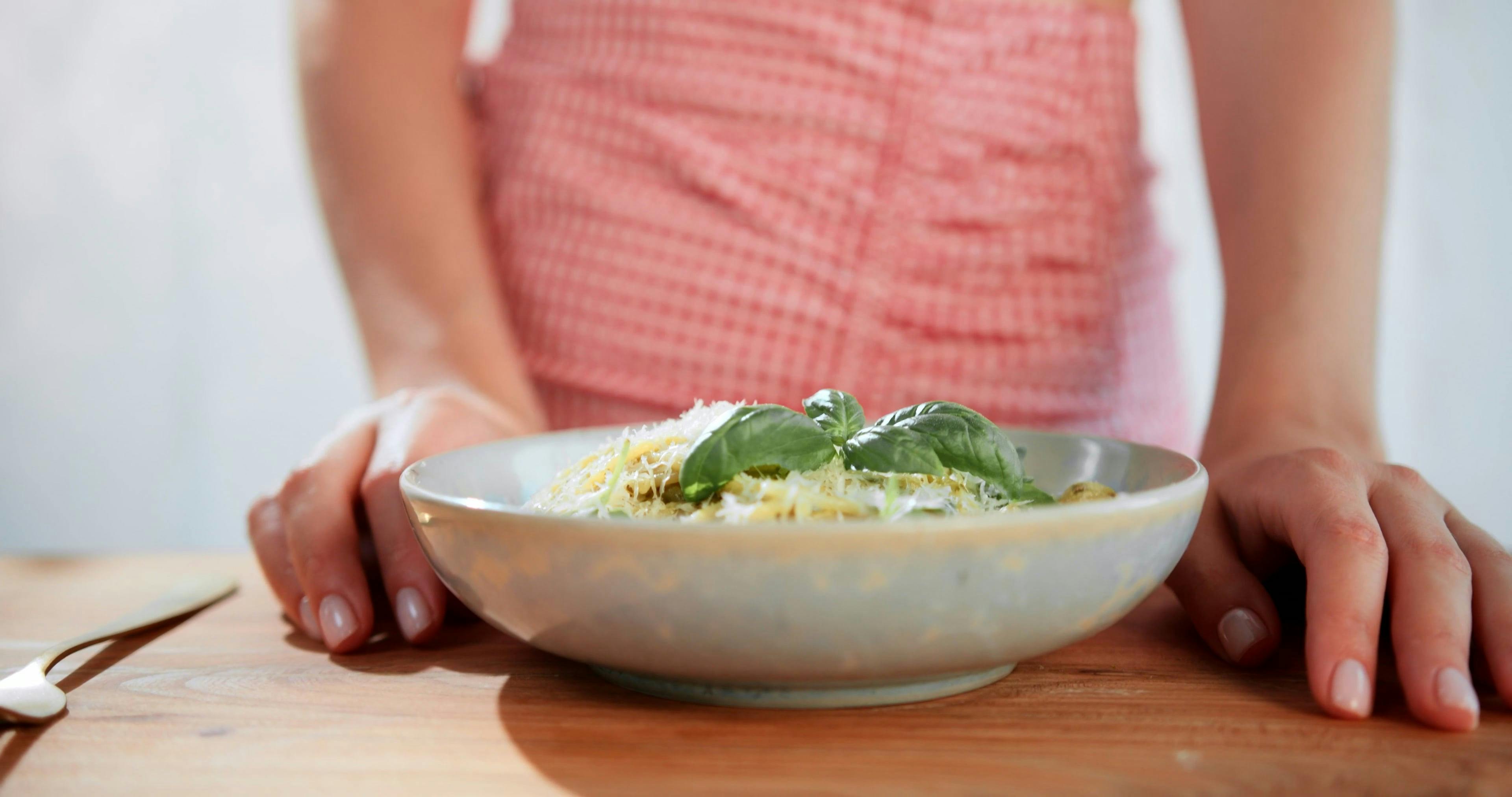 A Woman Smelling the Pasta Free Stock Video Footage, Royalty-Free 4K ...