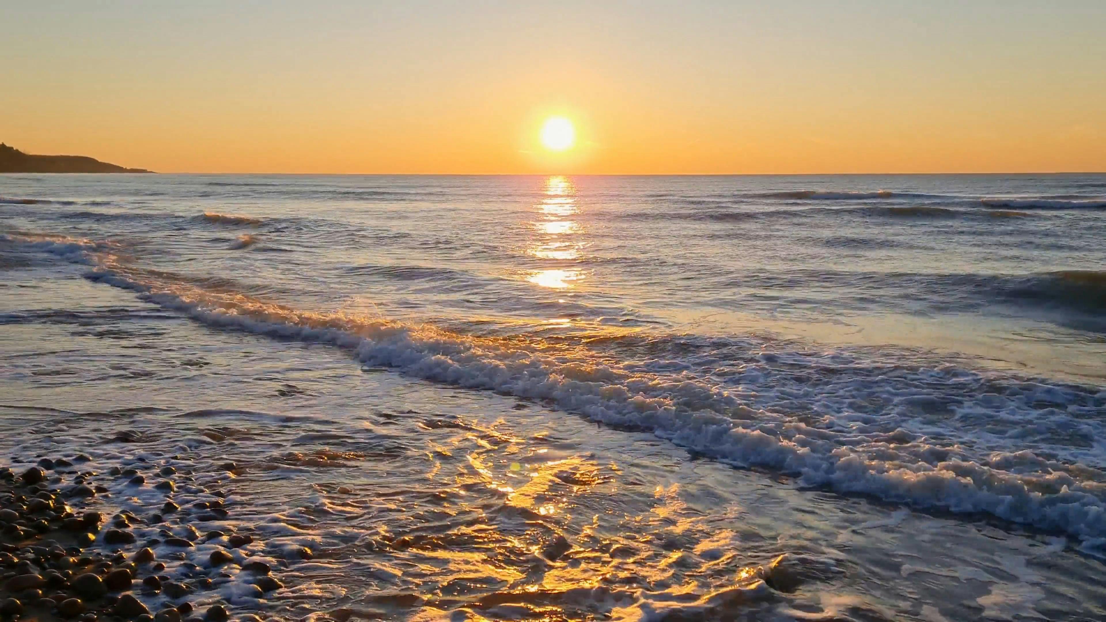 Strong Waves During Sunset Free Stock Video Footage, Royalty-Free 4K ...