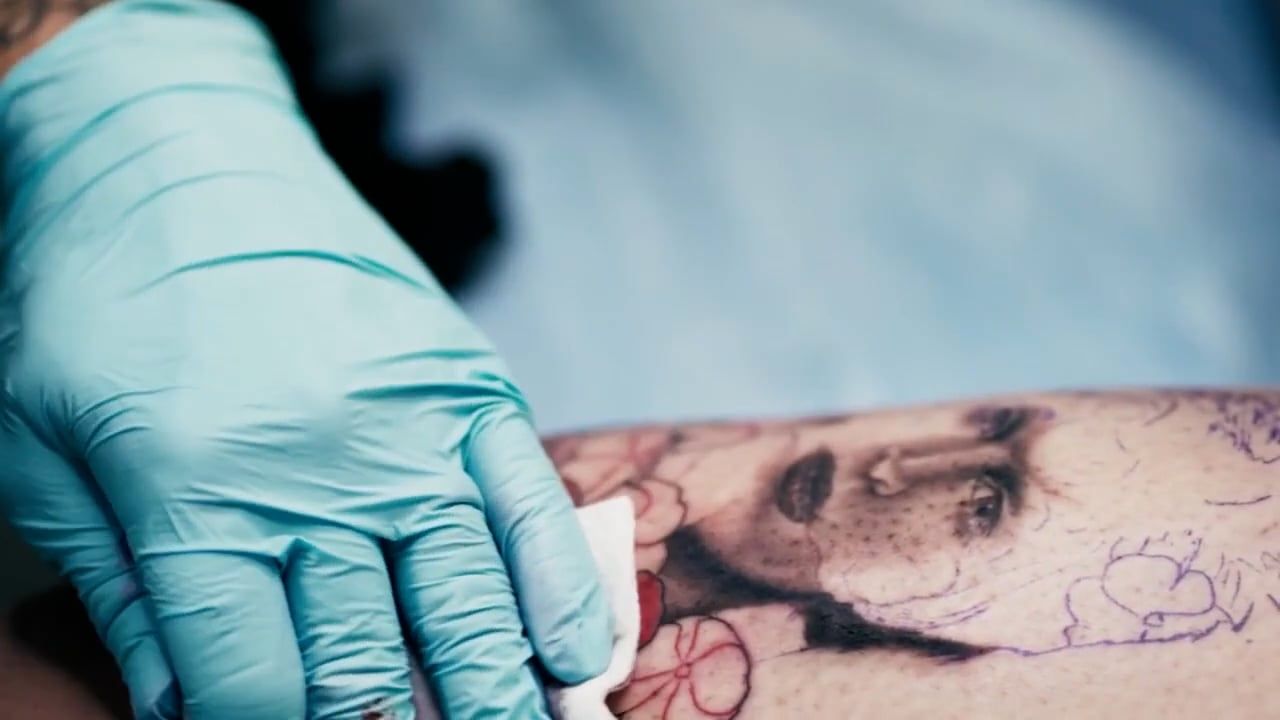 People Getting Traditional Hand-Tapped Tattoos Free Stock Video Footage ...