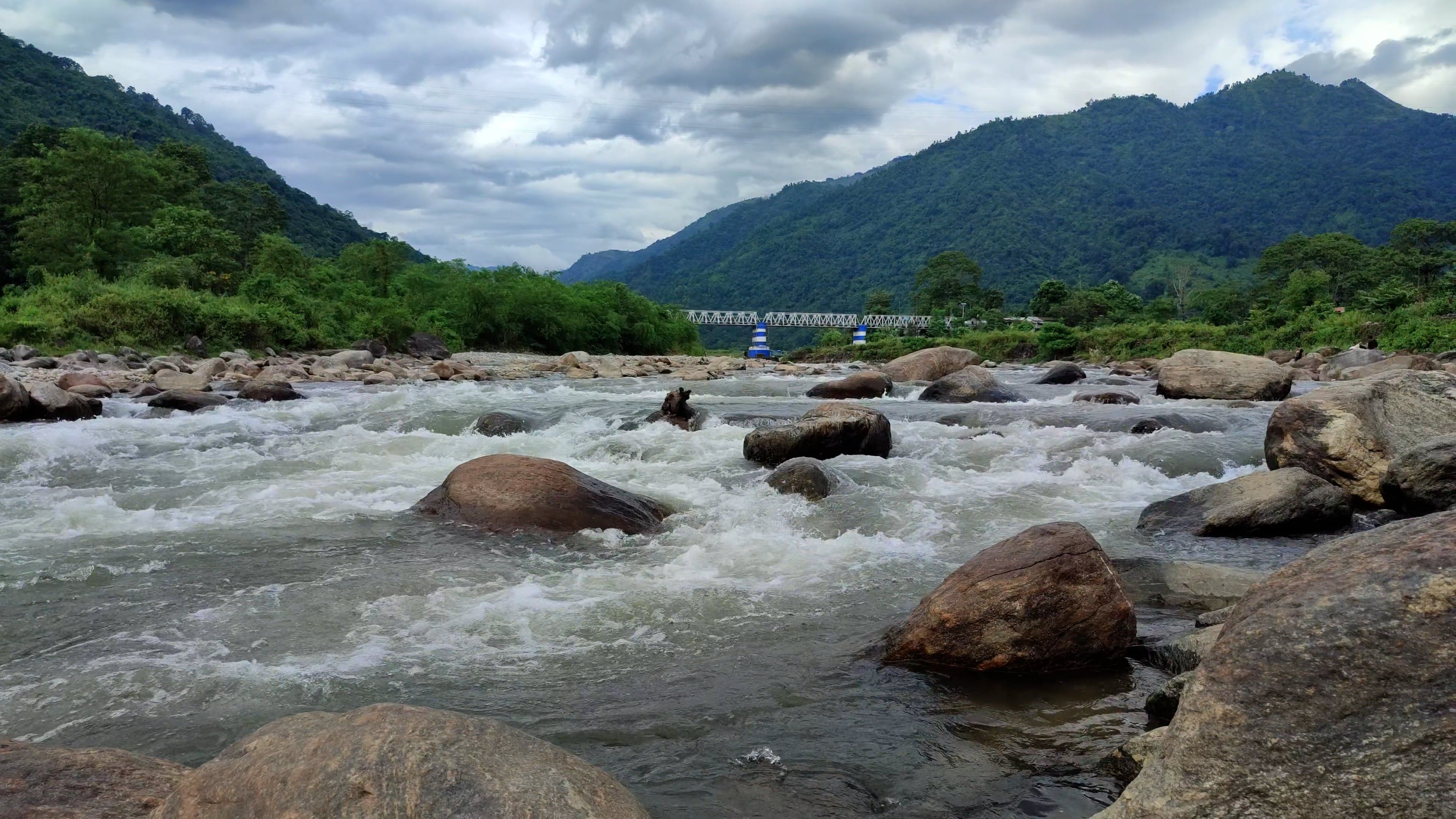 Landscape of River With Boulders Free Stock Video Footage, Royalty-Free ...