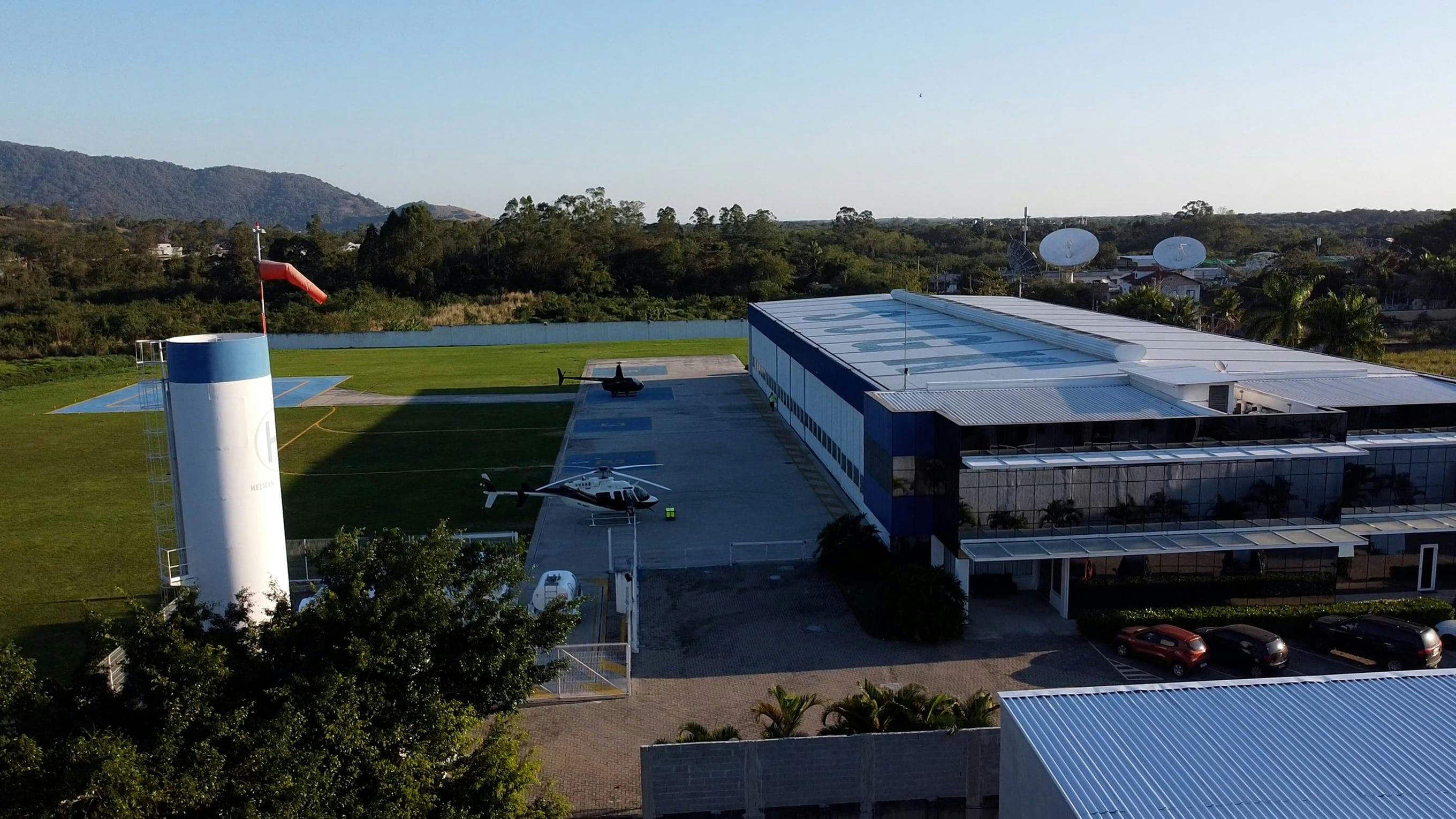 Helicopters on Helipad near Building Free Stock Video Footage, Royalty ...