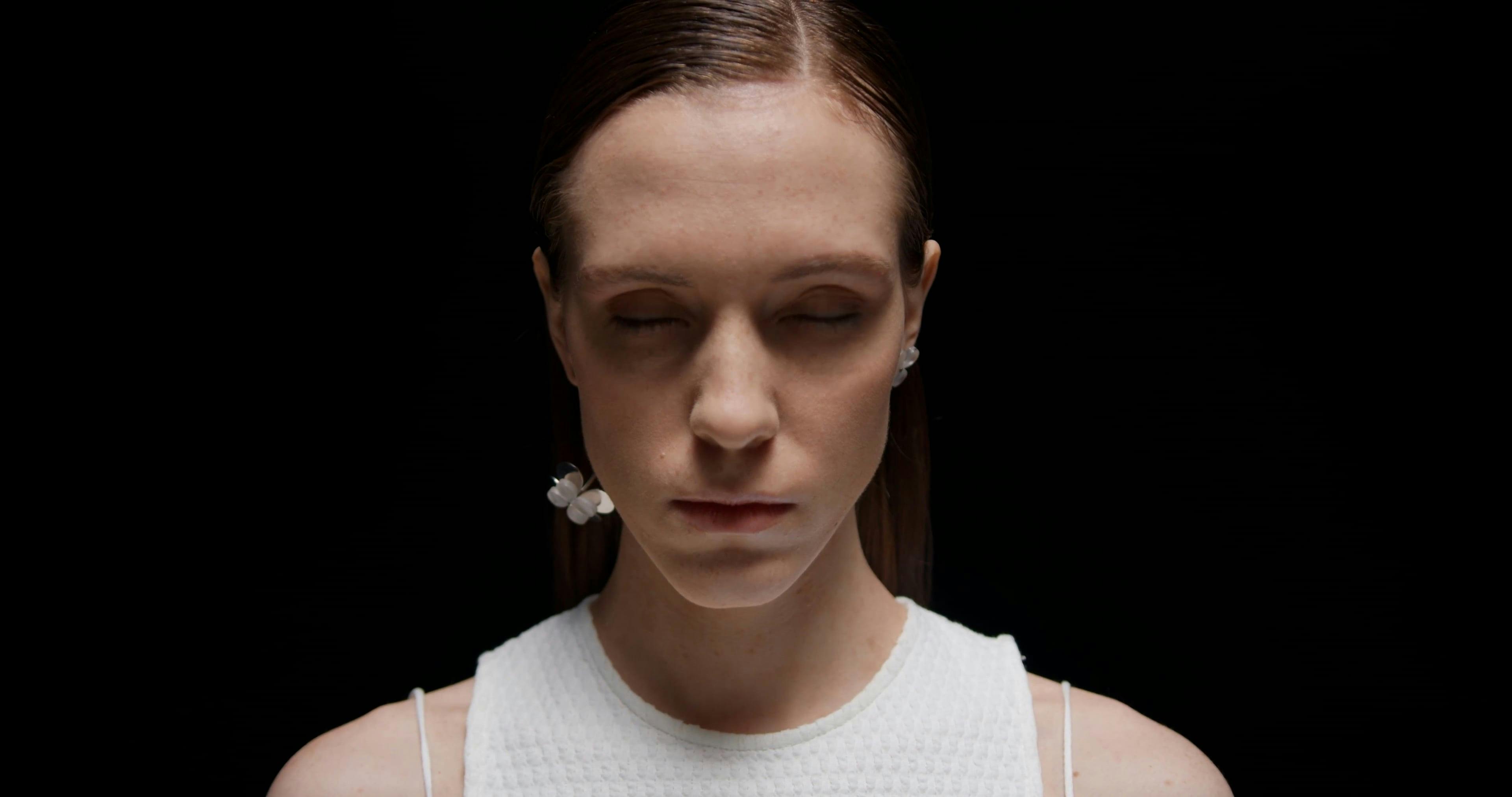 Female Model Full Face With Black And White Background Videos, Download ...