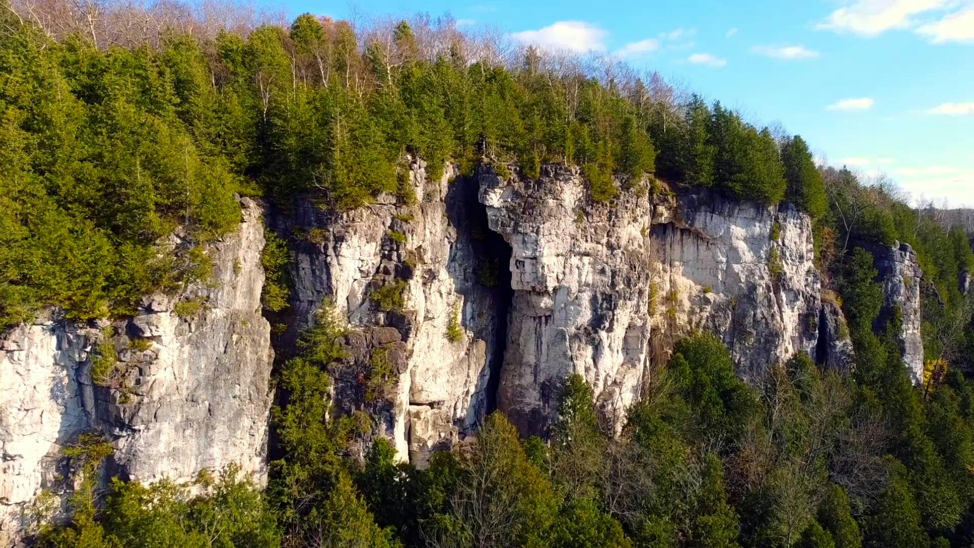 Landscape With Scenic White Cliffs Free Stock Video Footage, Royalty ...