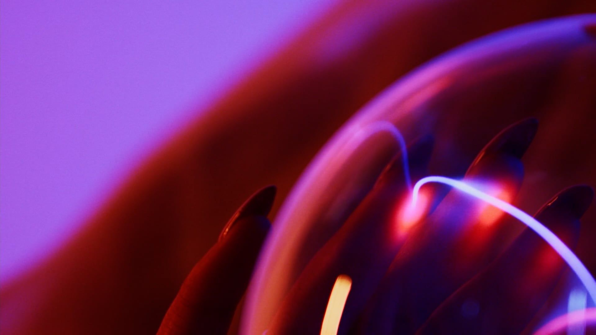 Womans Finger Touching Plasma Ball Free Stock Video Footage, Royalty ...