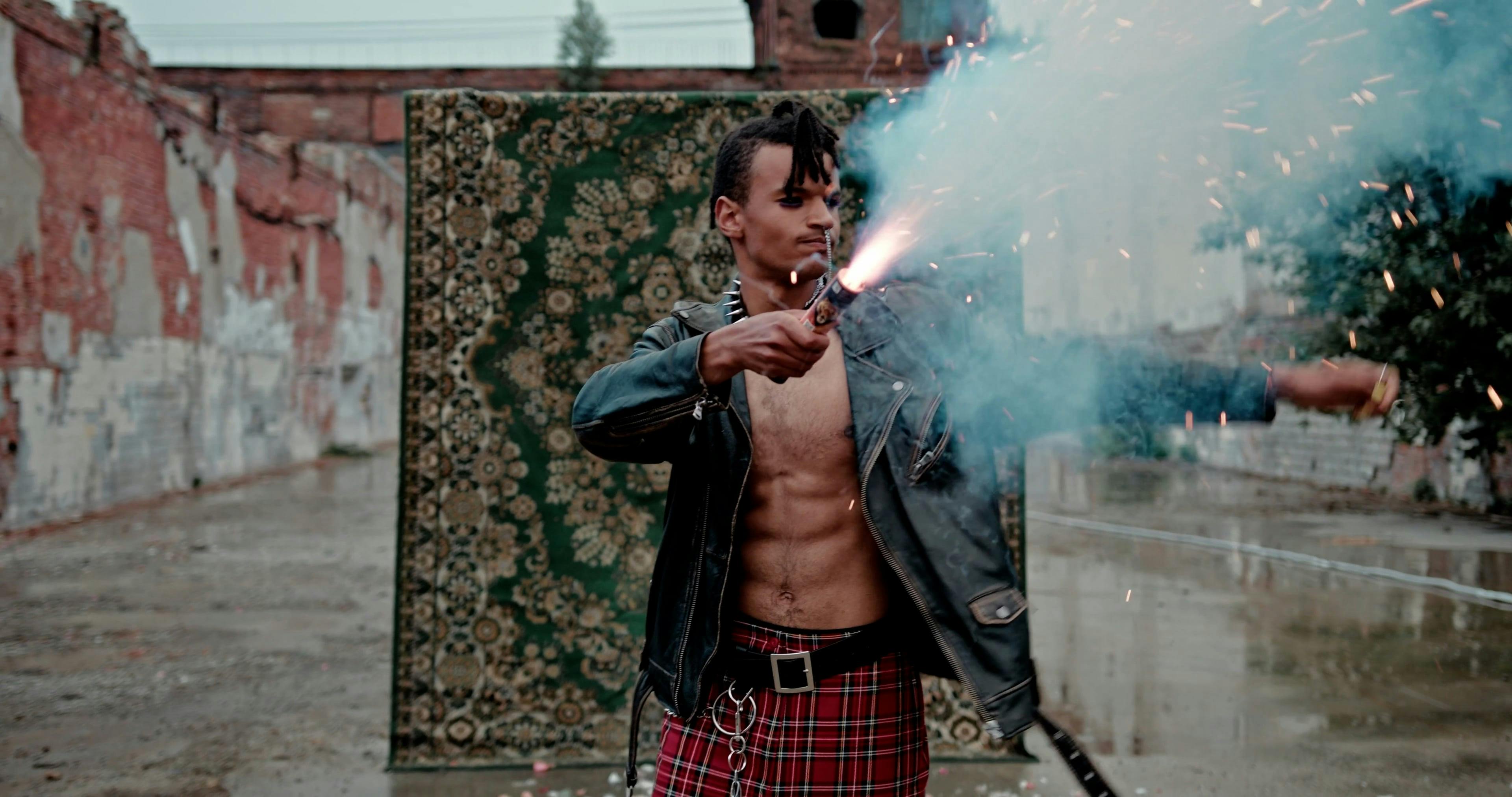 A Young Man Holding a Flare Free Stock Video Footage, Royalty-Free 4K ...