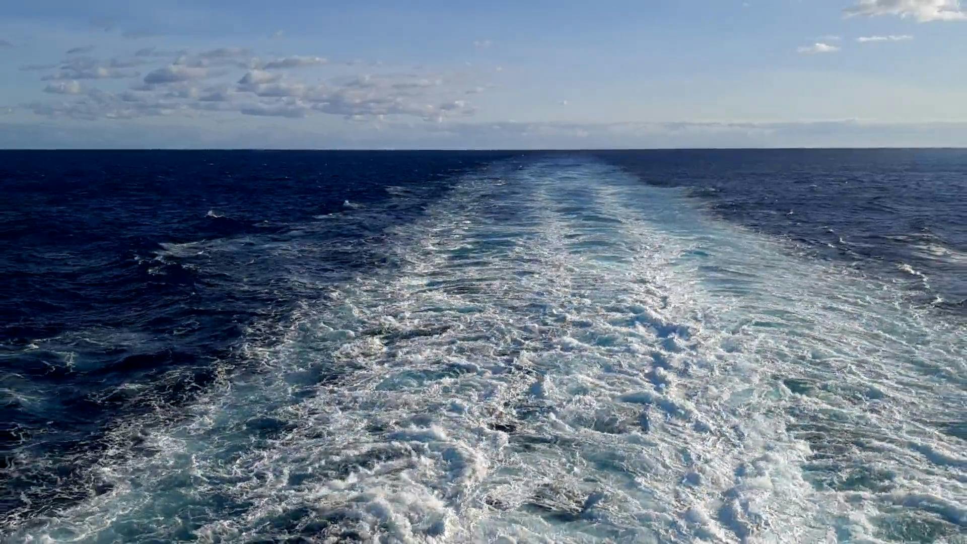 Dynamic Ocean Waves from Cruise Ship Free Stock Video Footage, Royalty ...