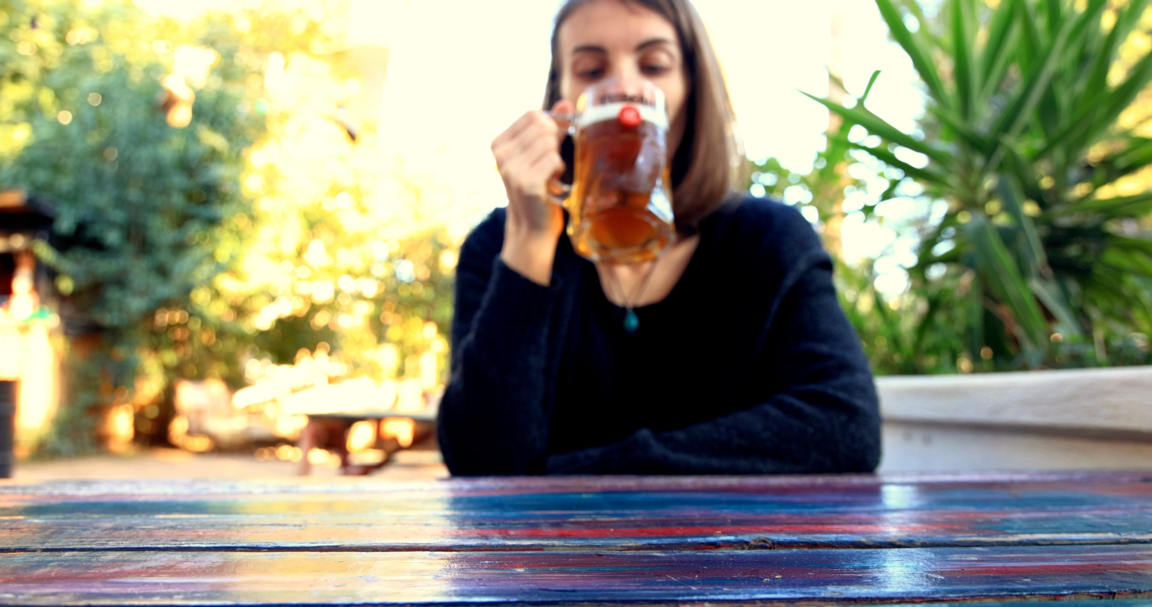 A Woman Drinking a Beer Free Stock Video Footage, Royalty-Free 4K & HD ...