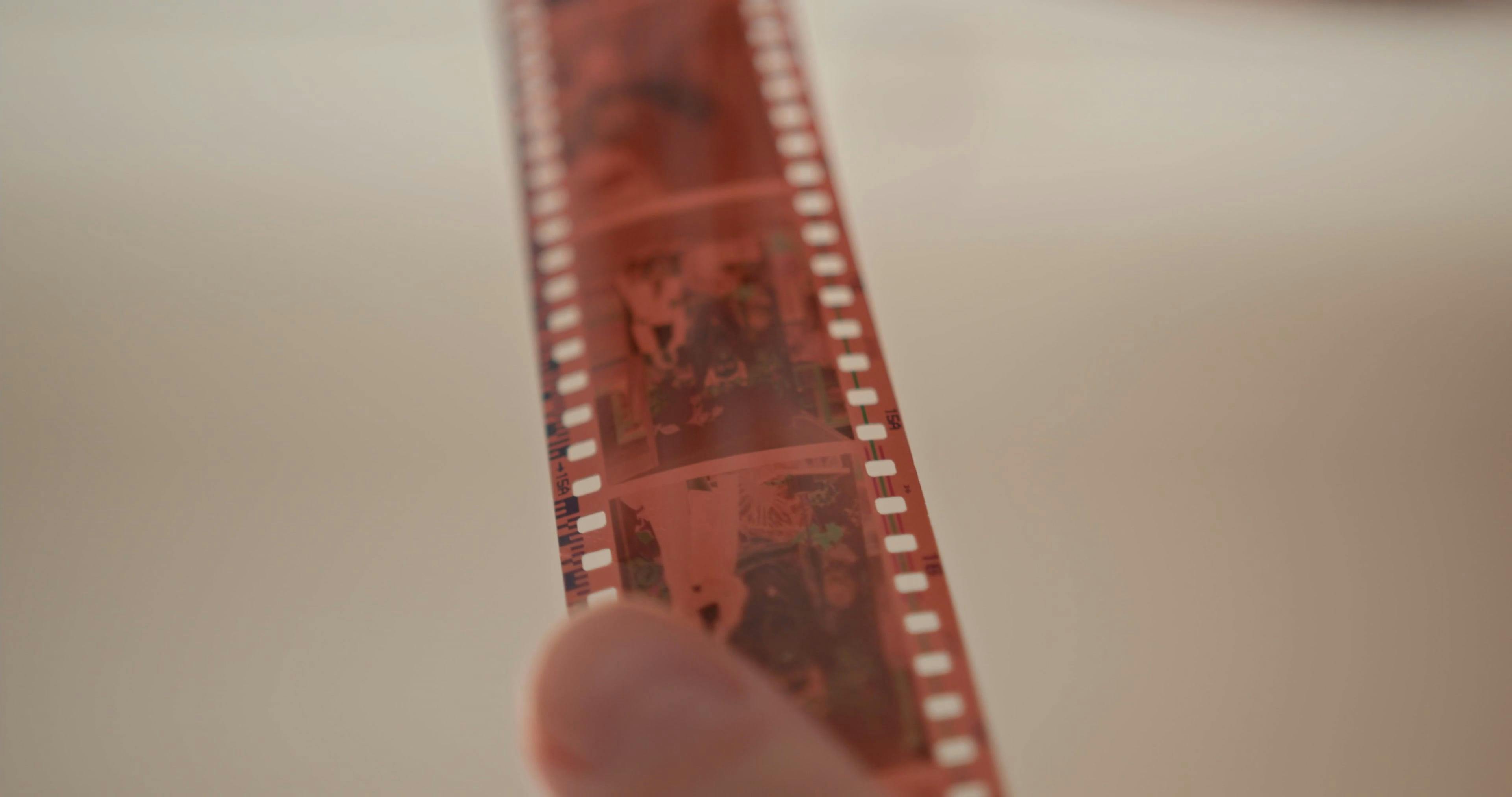 Close-up Footage Of A Film Negatives Taken Using An Analog Camera ...