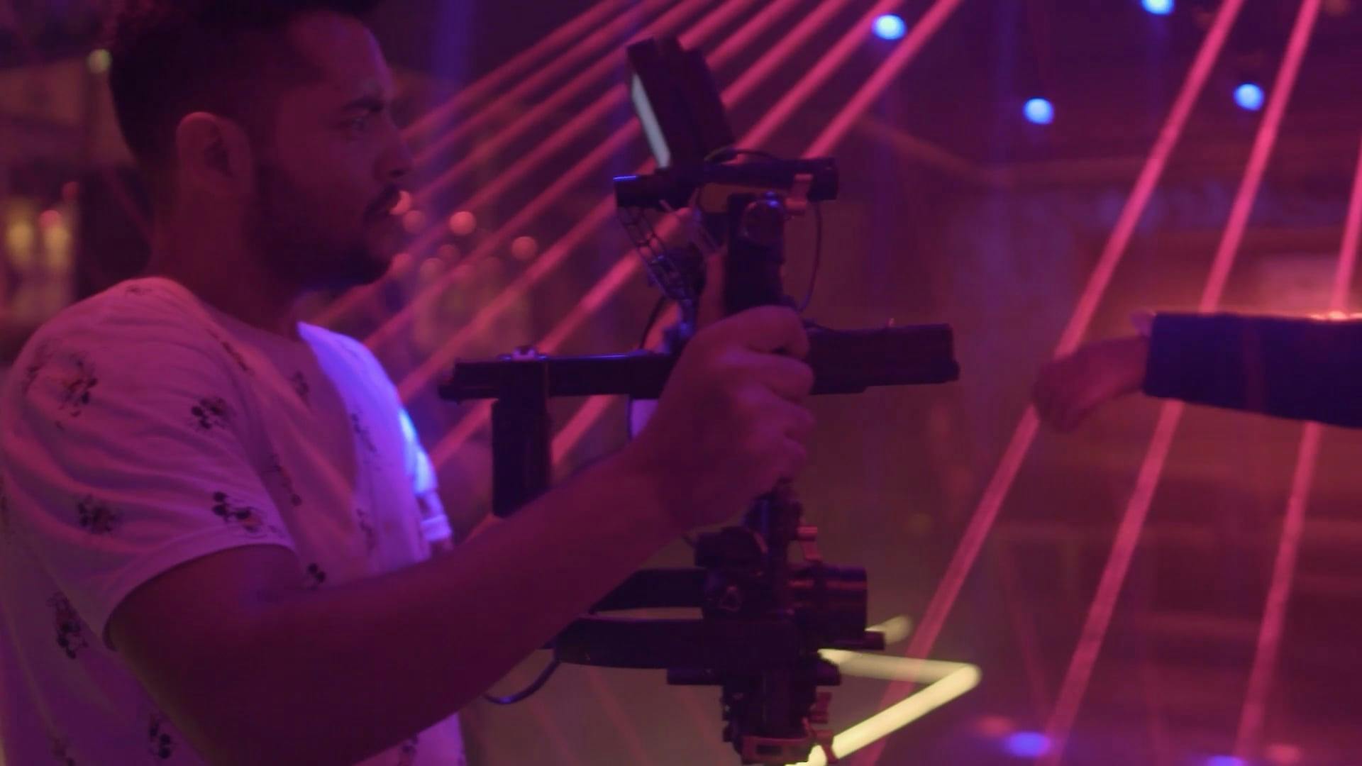 An Actress Lying in Bed Filming a Horror Movie Scene Free Stock Video ...