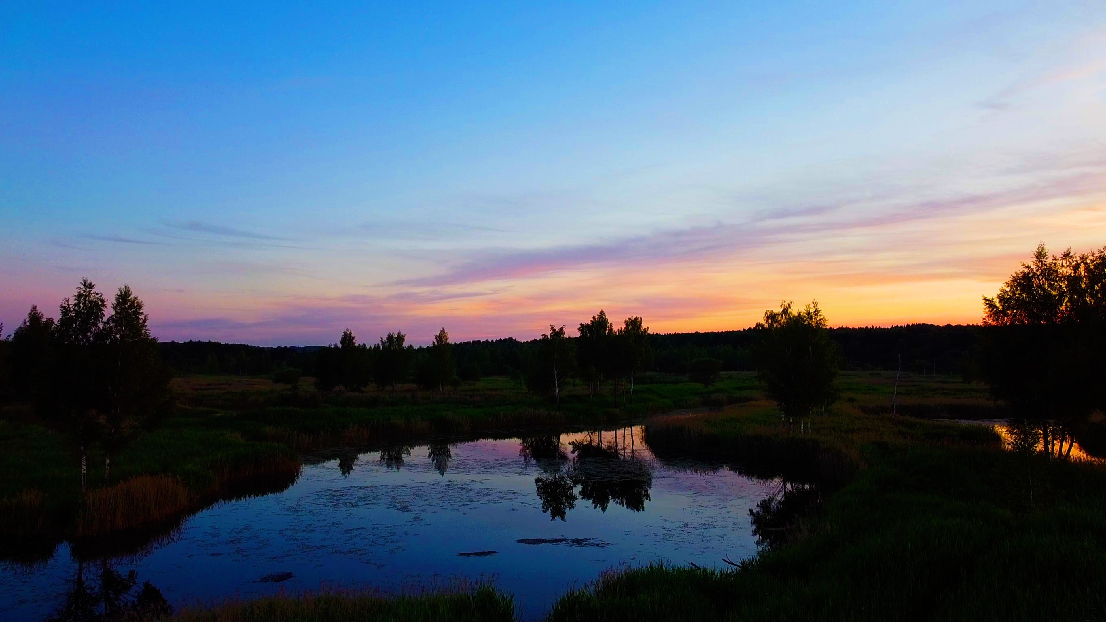 Sunrise over Pond Free Stock Video Footage, Royalty-Free 4K & HD Video Clip