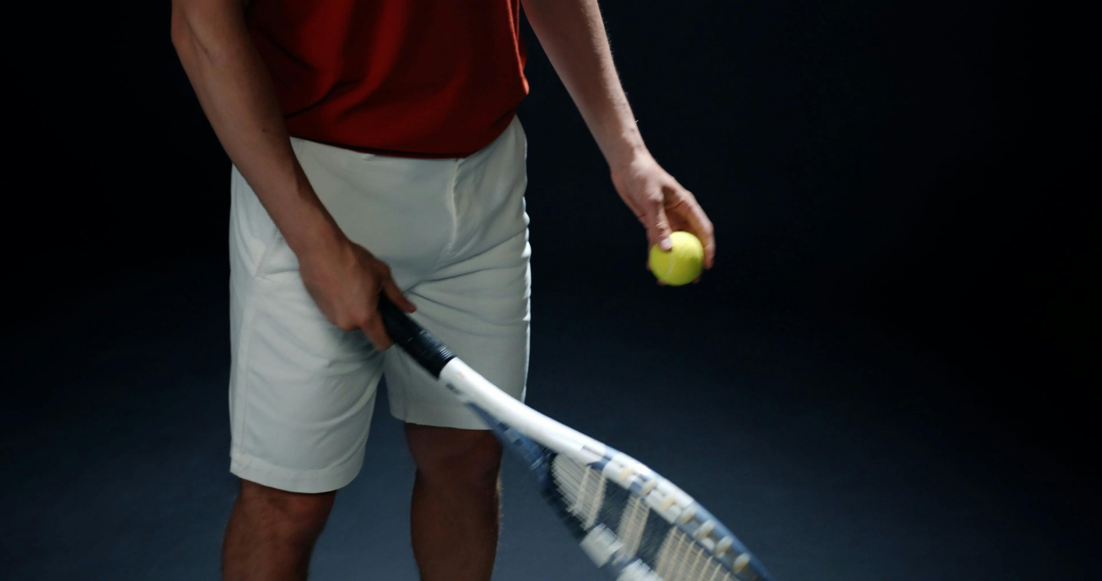 Close up on Man Tossing Tennis Ball Free Stock Video Footage, Royalty ...