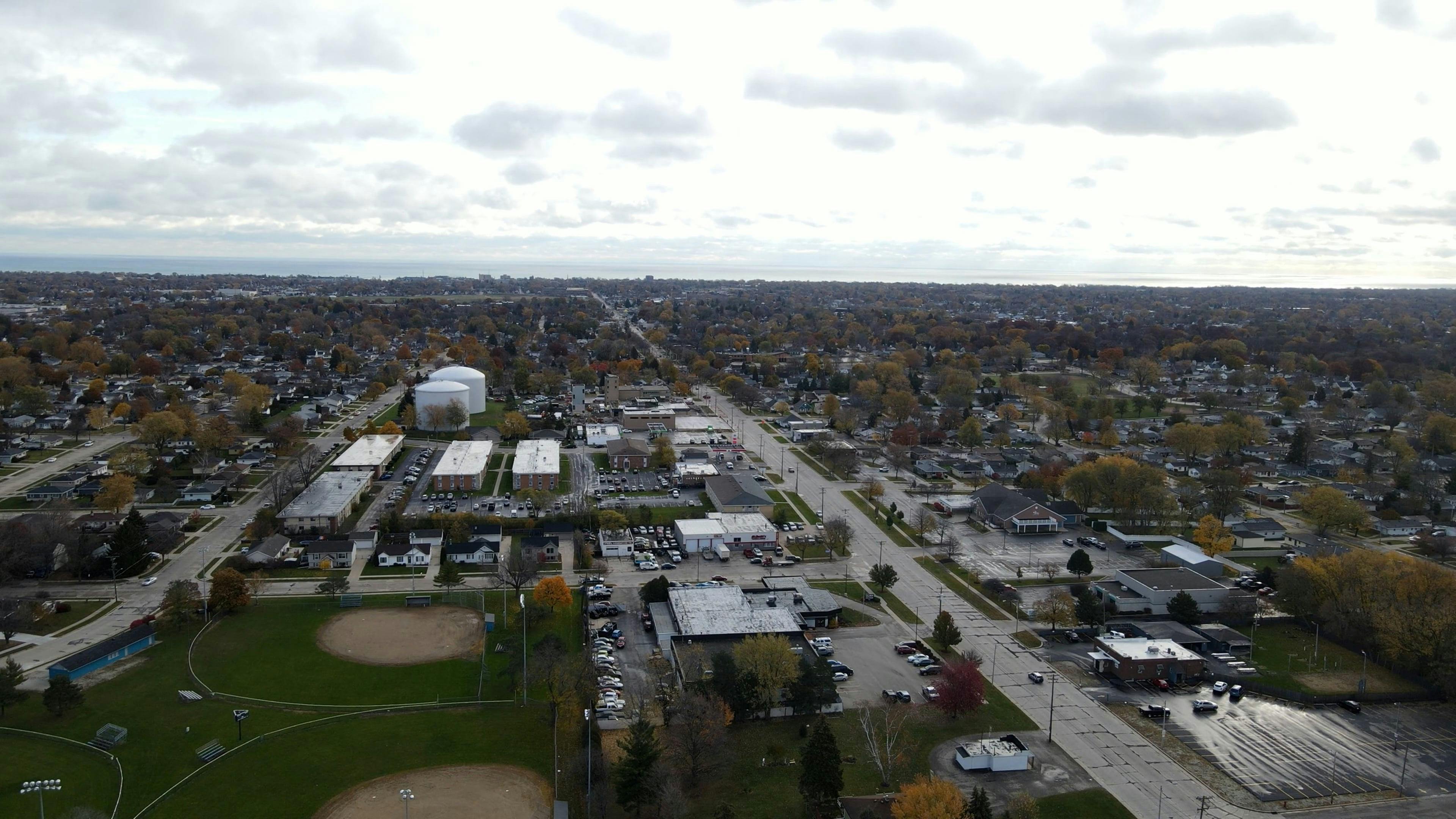 Aerial View on City if Kenosha Free Stock Video Footage, Royalty-Free ...