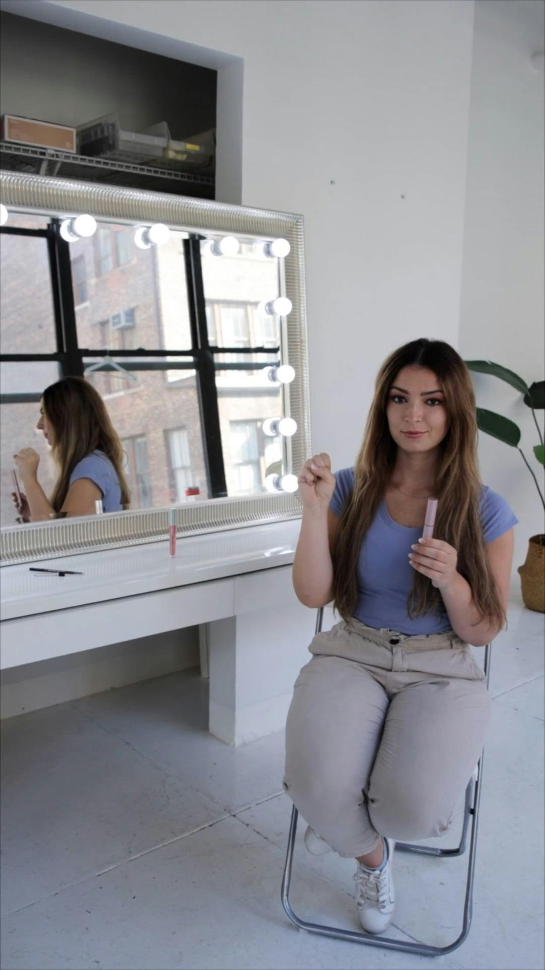 Reflection of a Woman in a Mirror Doing Sign Language Free Stock Video ...
