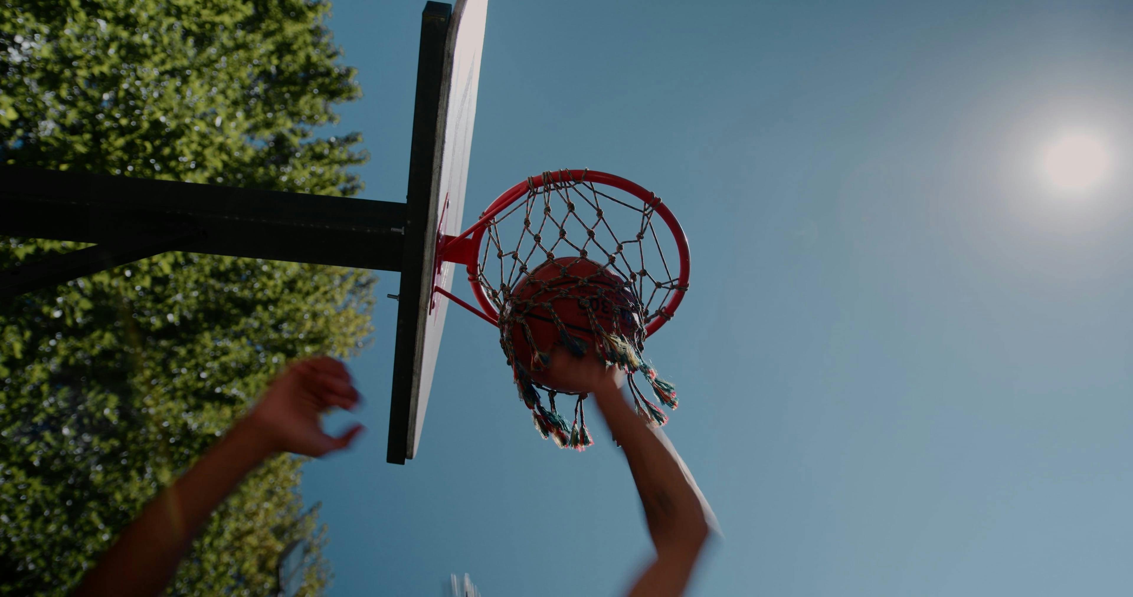 Boy Getting Basketball out of Hoop Free Stock Video Footage, Royalty ...