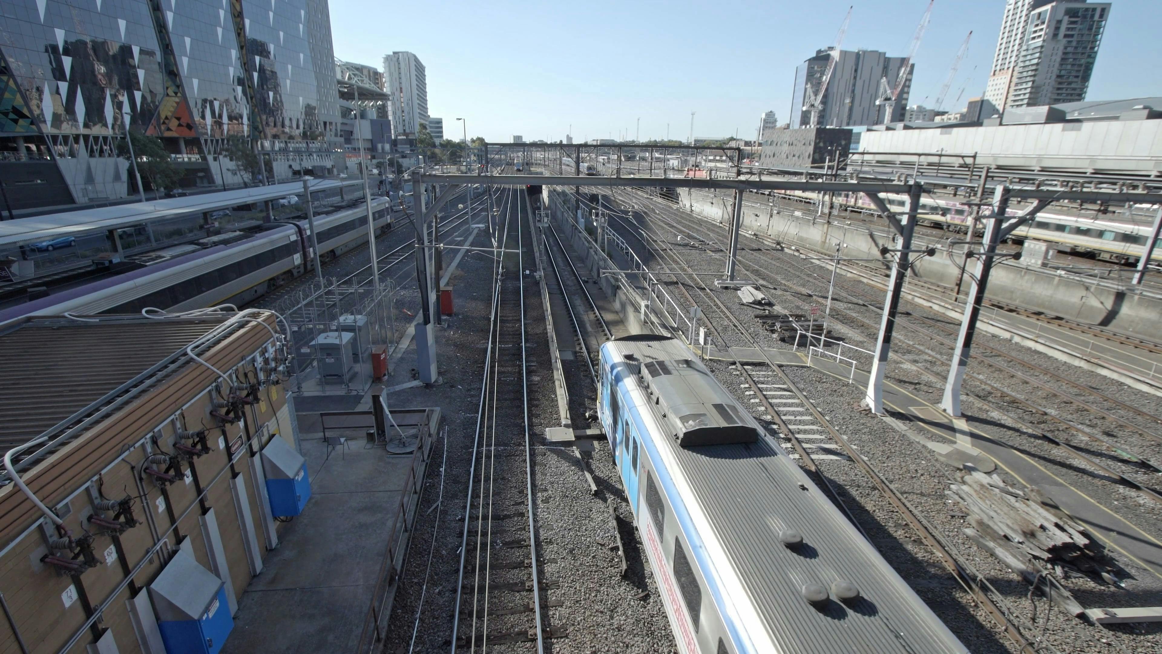 Passenger Trains Passing Each Other Free Stock Video Footage, Royalty ...