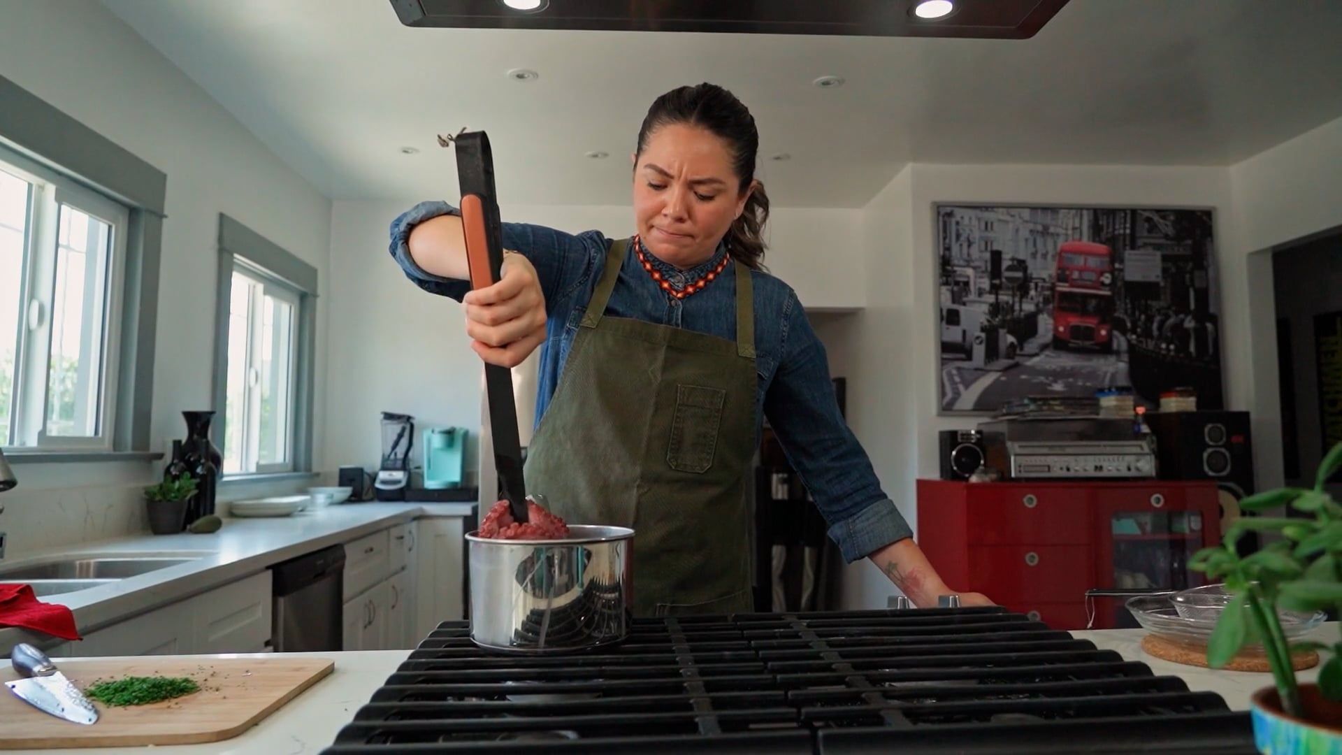 A Woman Cooking in the Kitchen Free Stock Video Footage, Royalty-Free ...
