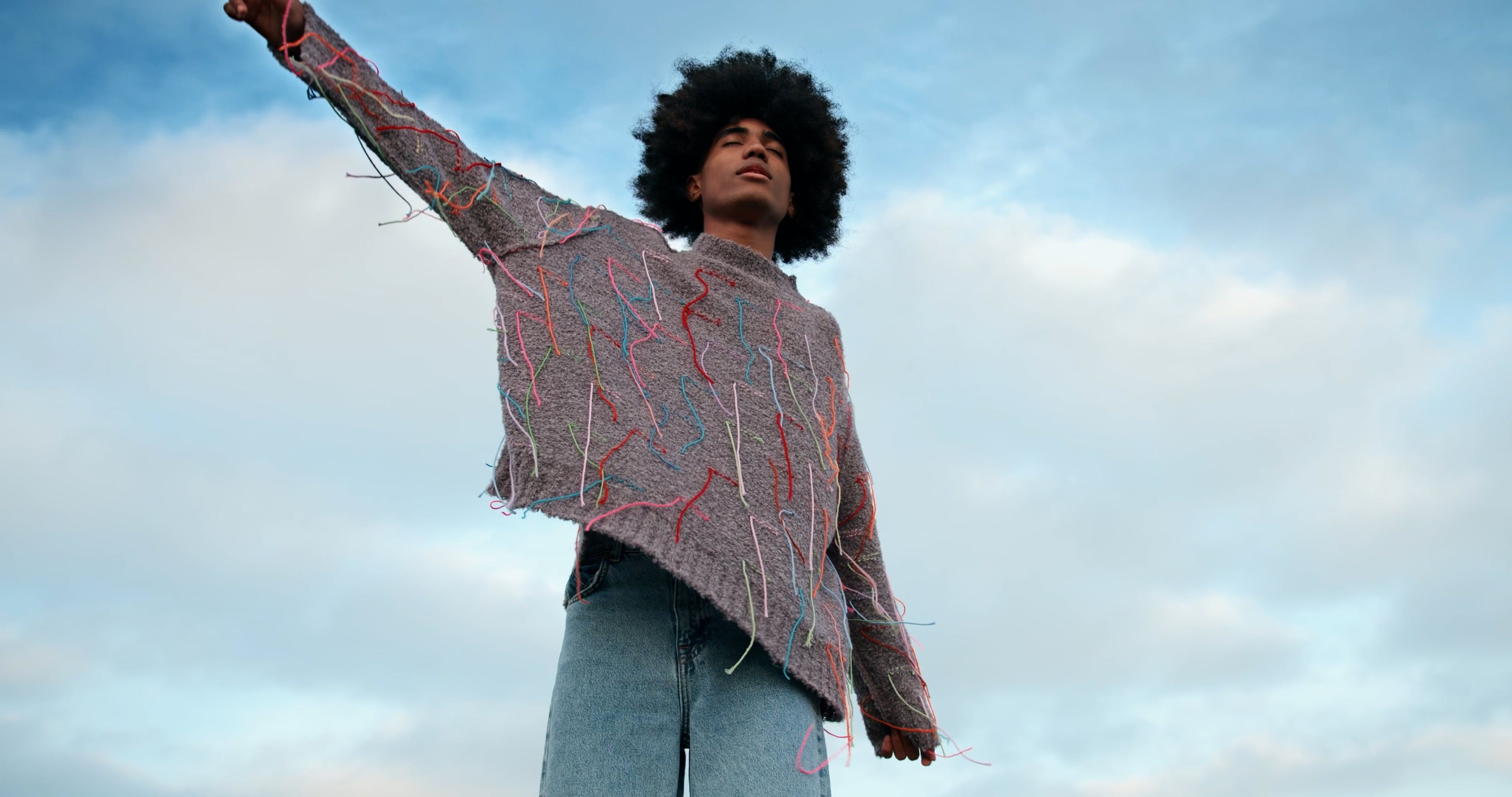 Low Angle Shot of a Man Dancing in a Field Free Stock Video Footage ...