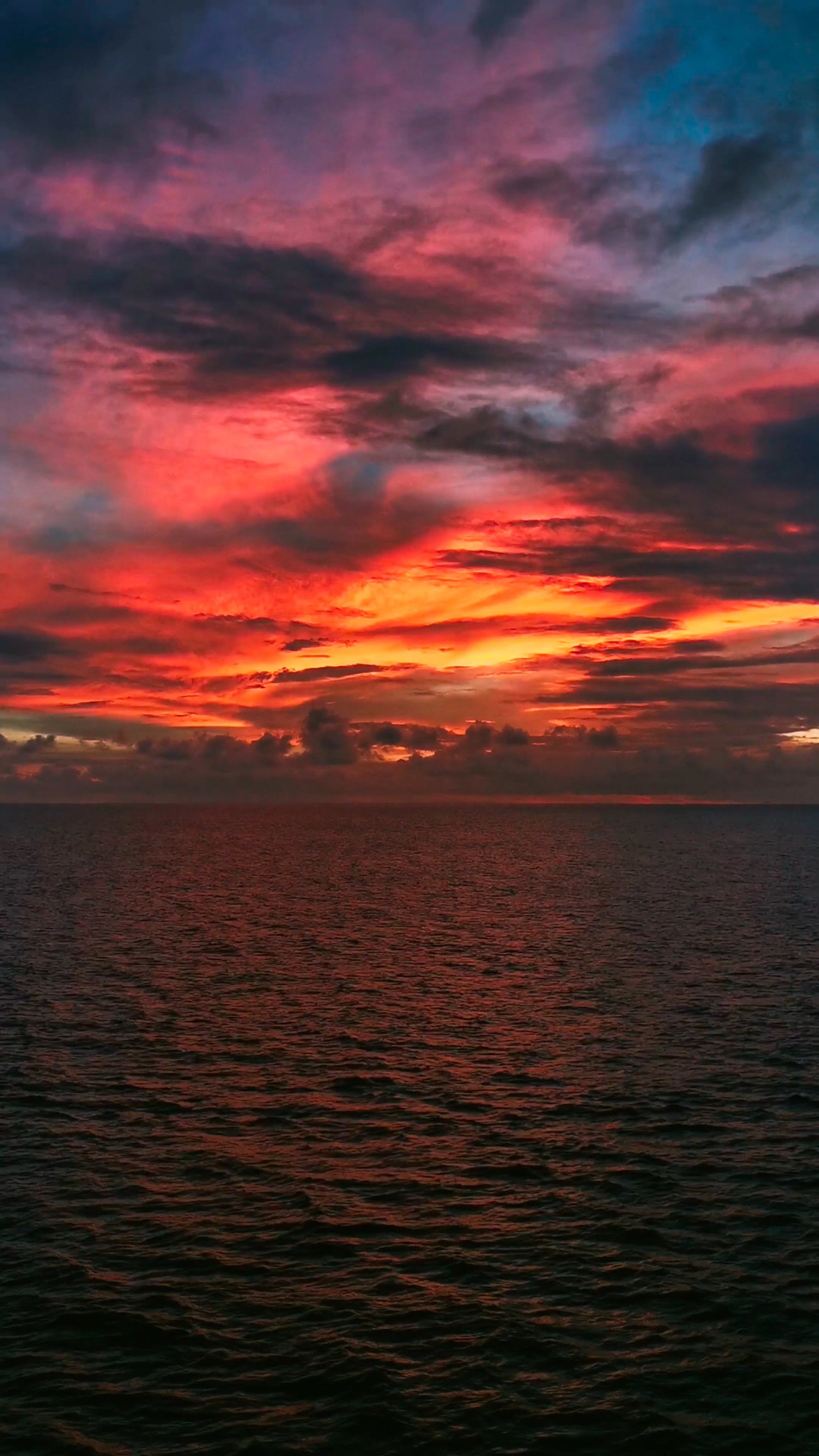 Sea Under Moody Sky at Sunset Free Stock Video Footage, Royalty-Free 4K ...