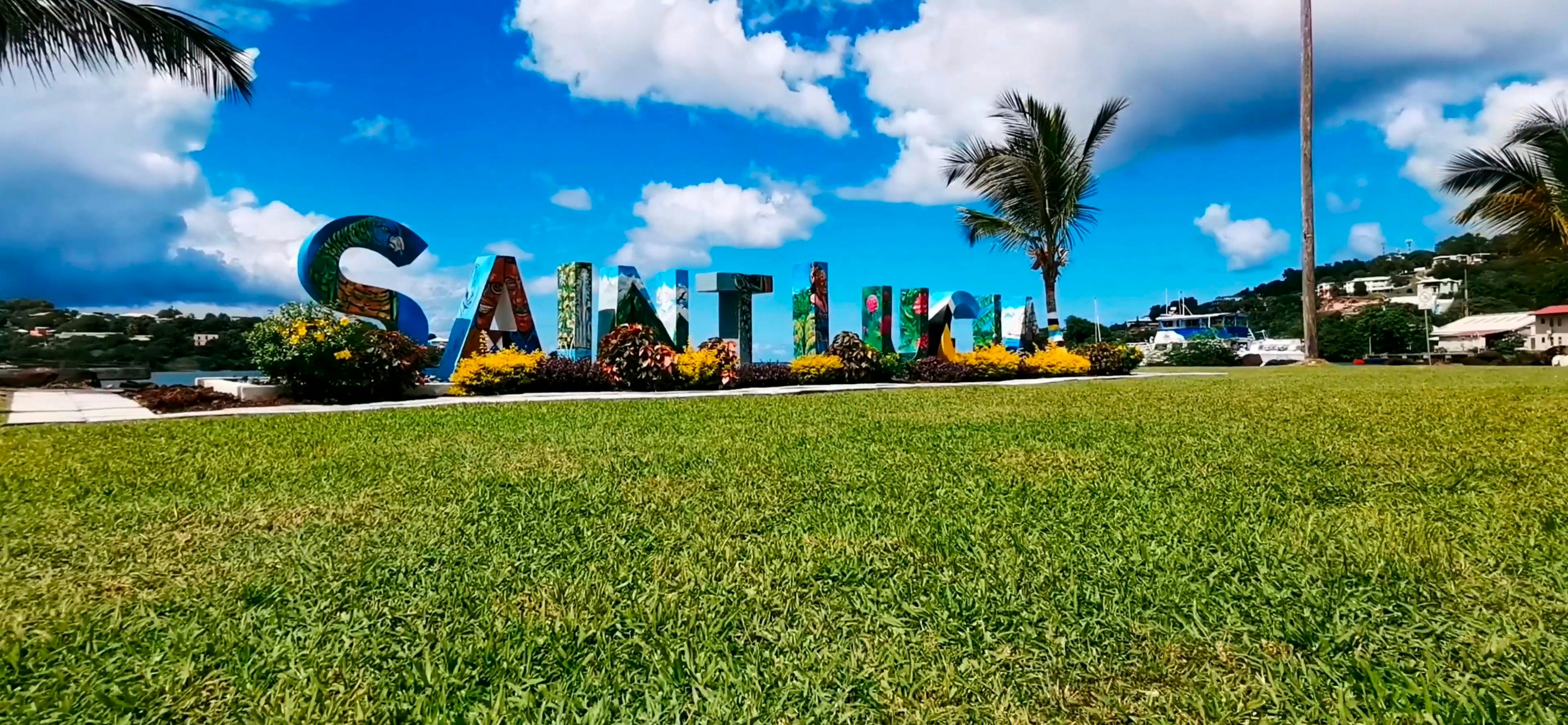 Saint Lucia Sign at Sea Coast Free Stock Video Footage, Royalty-Free 4K ...