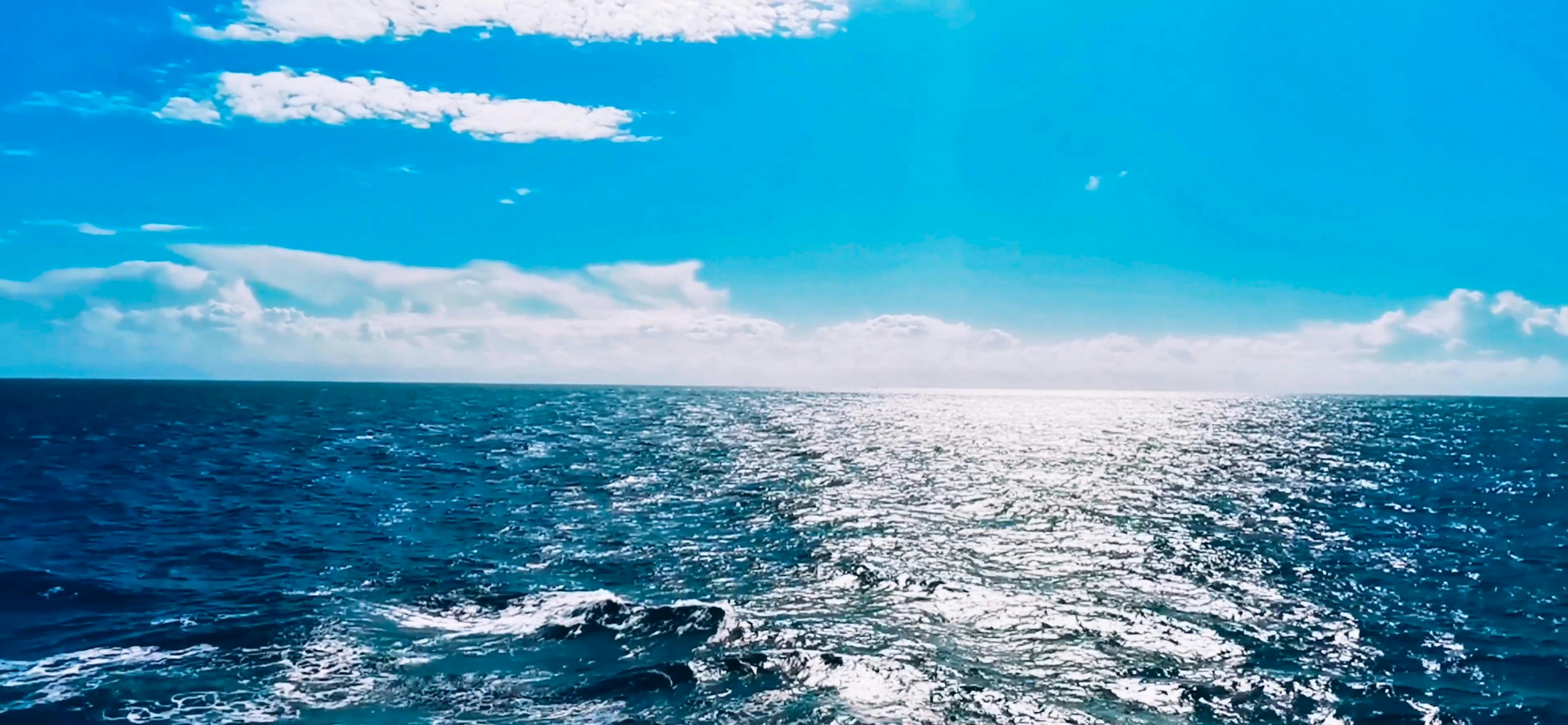 Clear Sky and Sunlight over Ocean Free Stock Video Footage, Royalty ...