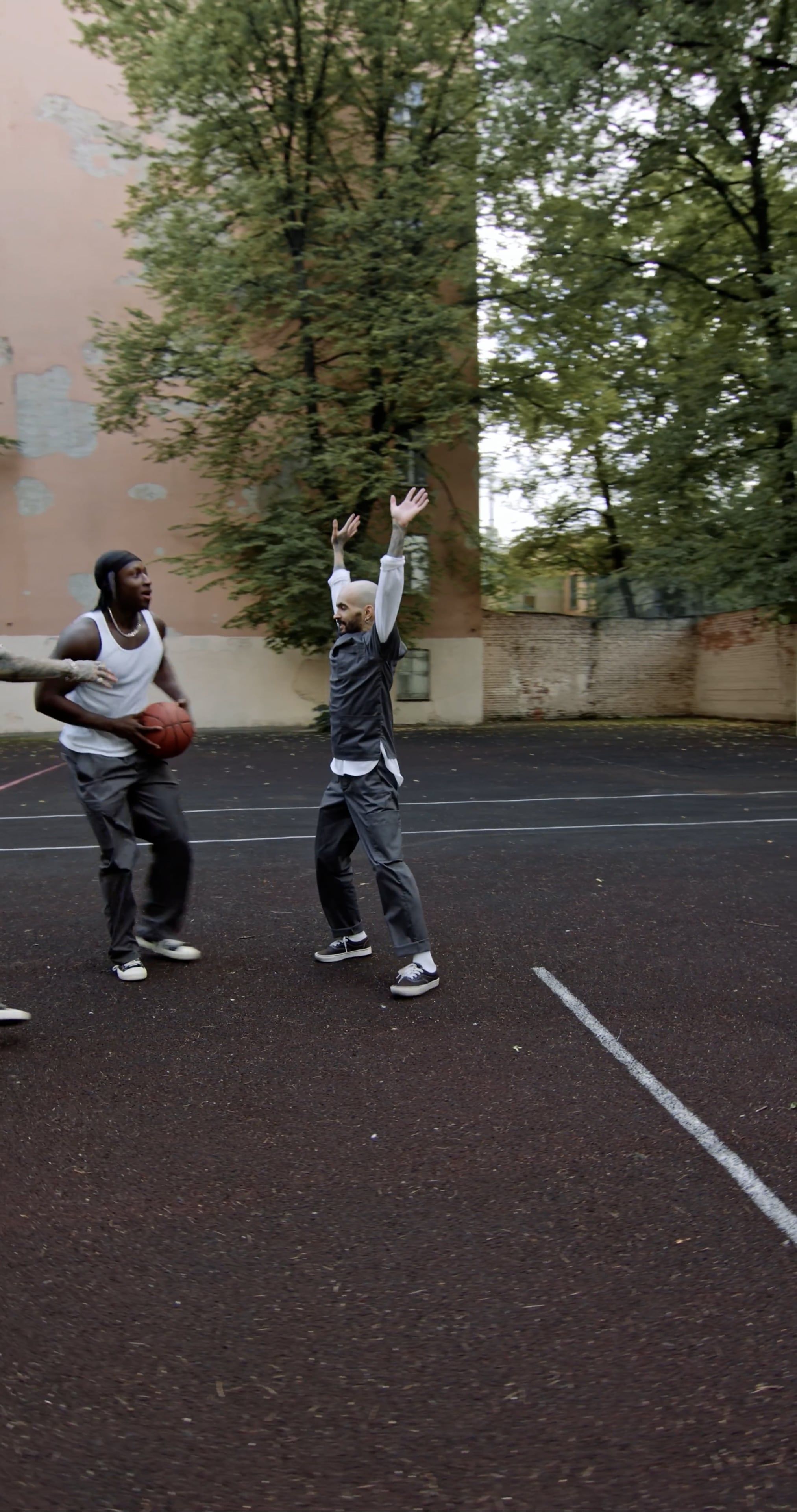 Male Convicts Playing Basketball in the Prison Yard Free Stock Video ...