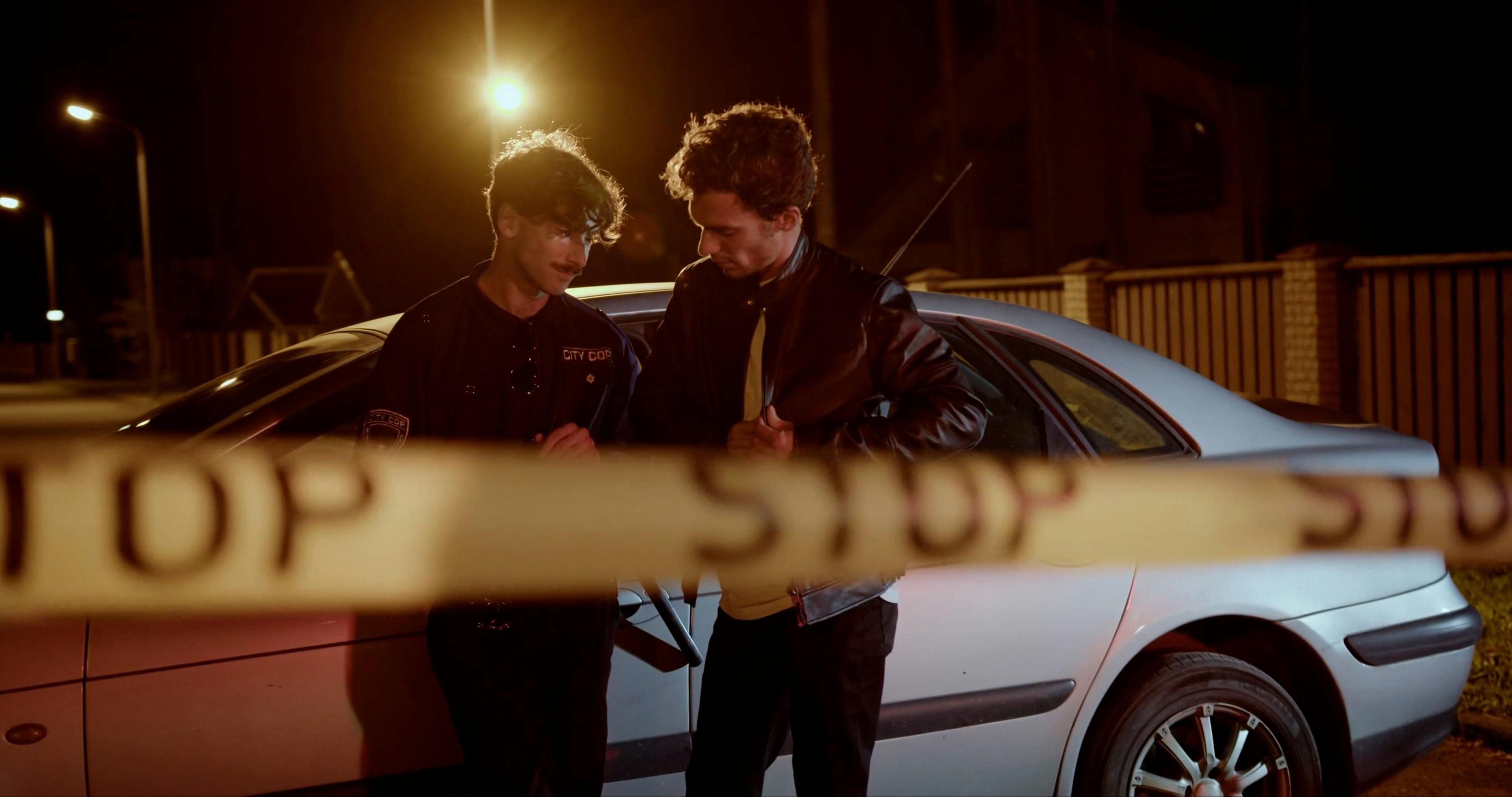 Police Officer Talking with Stringer at Crime Scene Free Stock Video ...