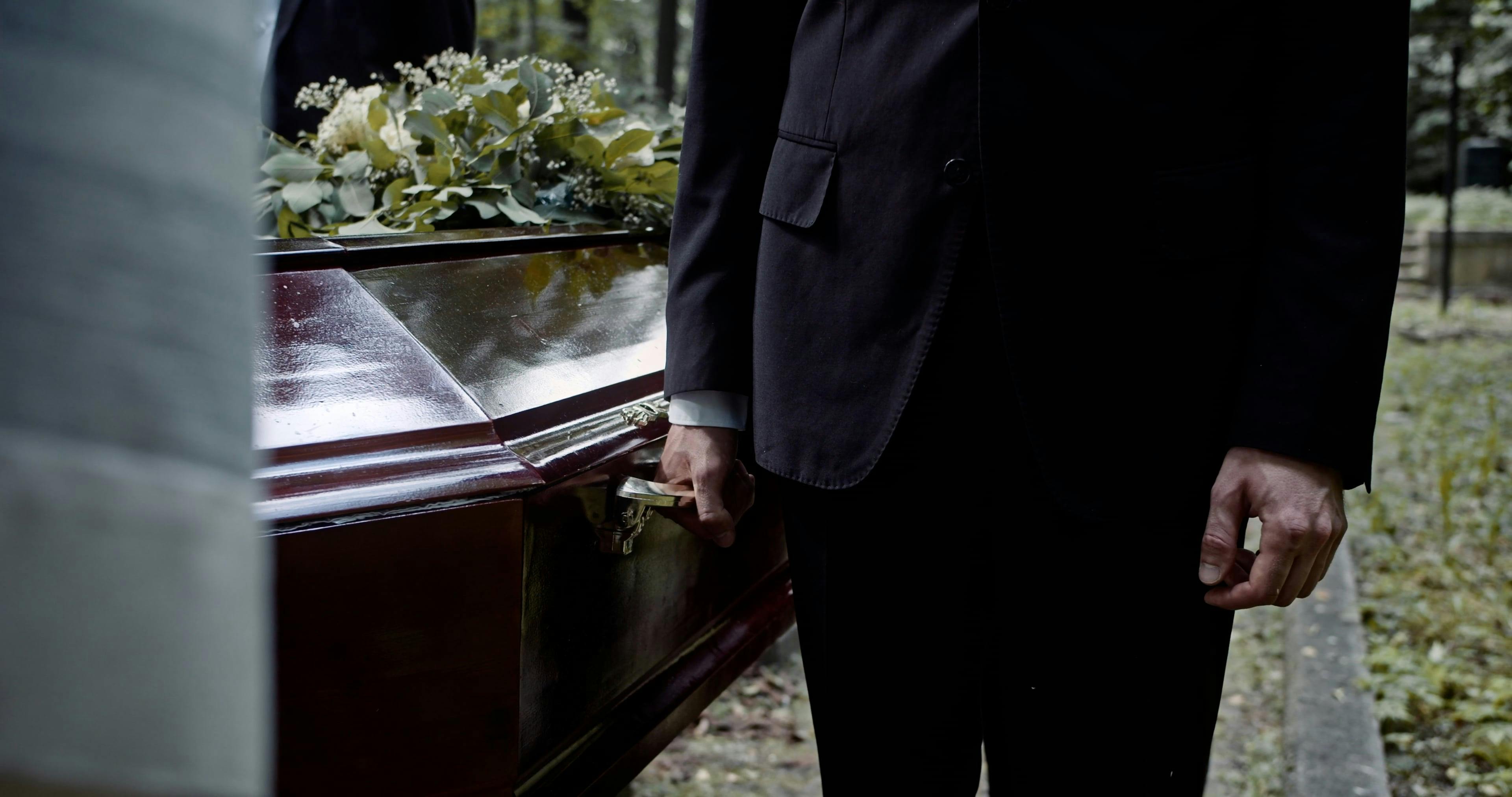 Men Standing by Coffin at Funeral Free Stock Video Footage, Royalty ...
