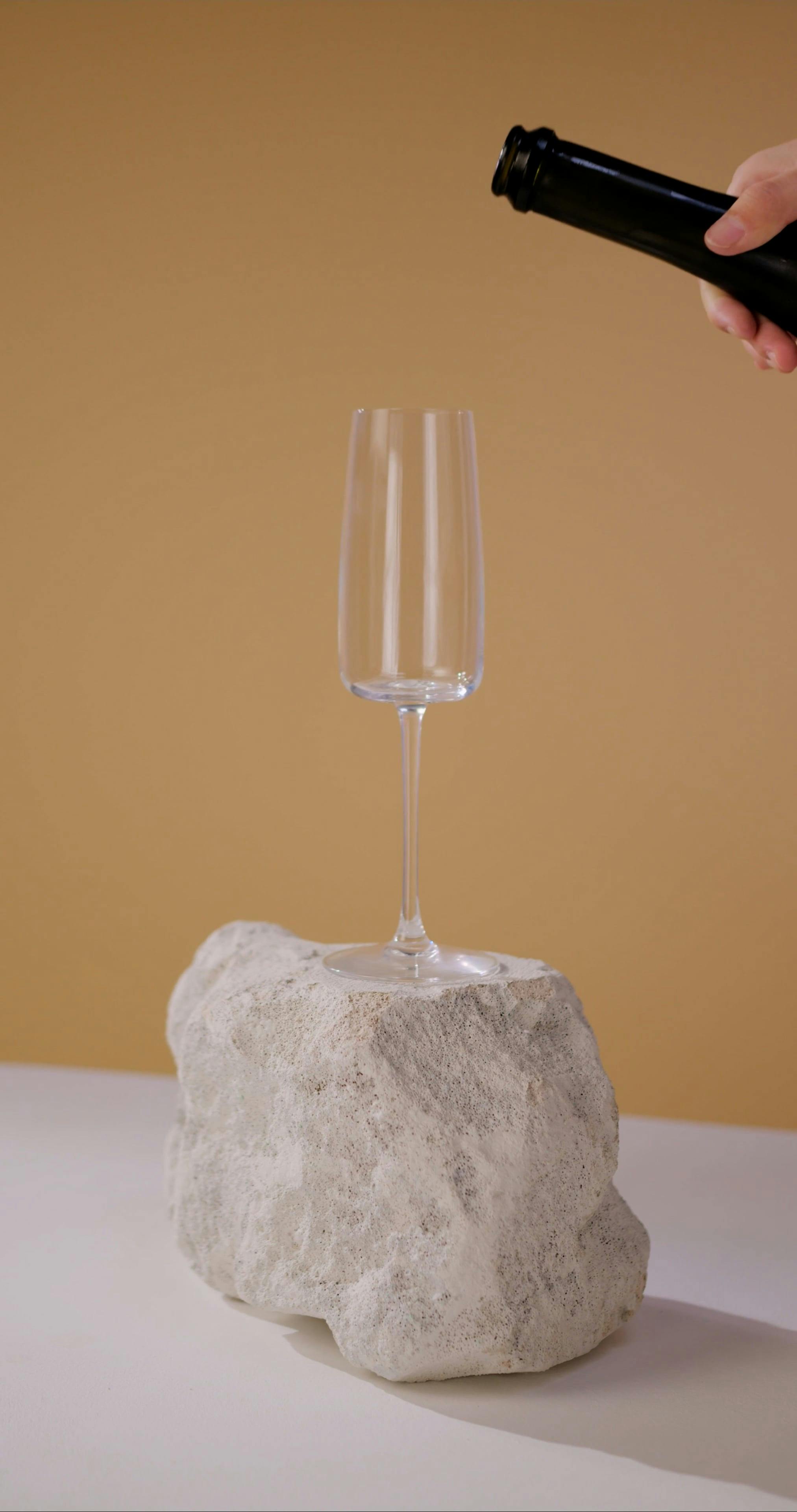 Person Pouring Beverage In a Crystal Glass Free Stock Video Footage ...