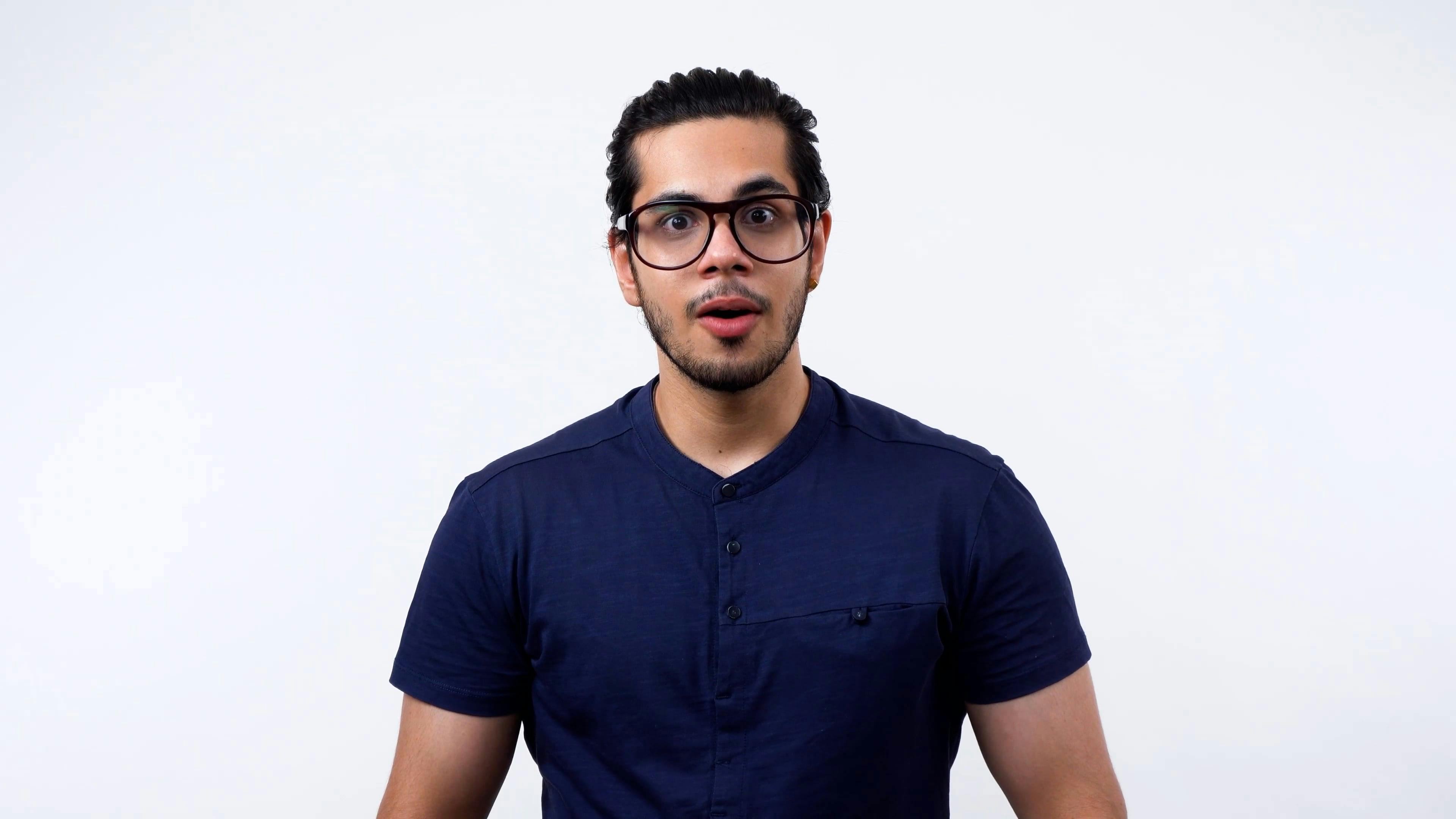 A Man Nodding his Head and Doing Facial Expressions Free Stock Video ...