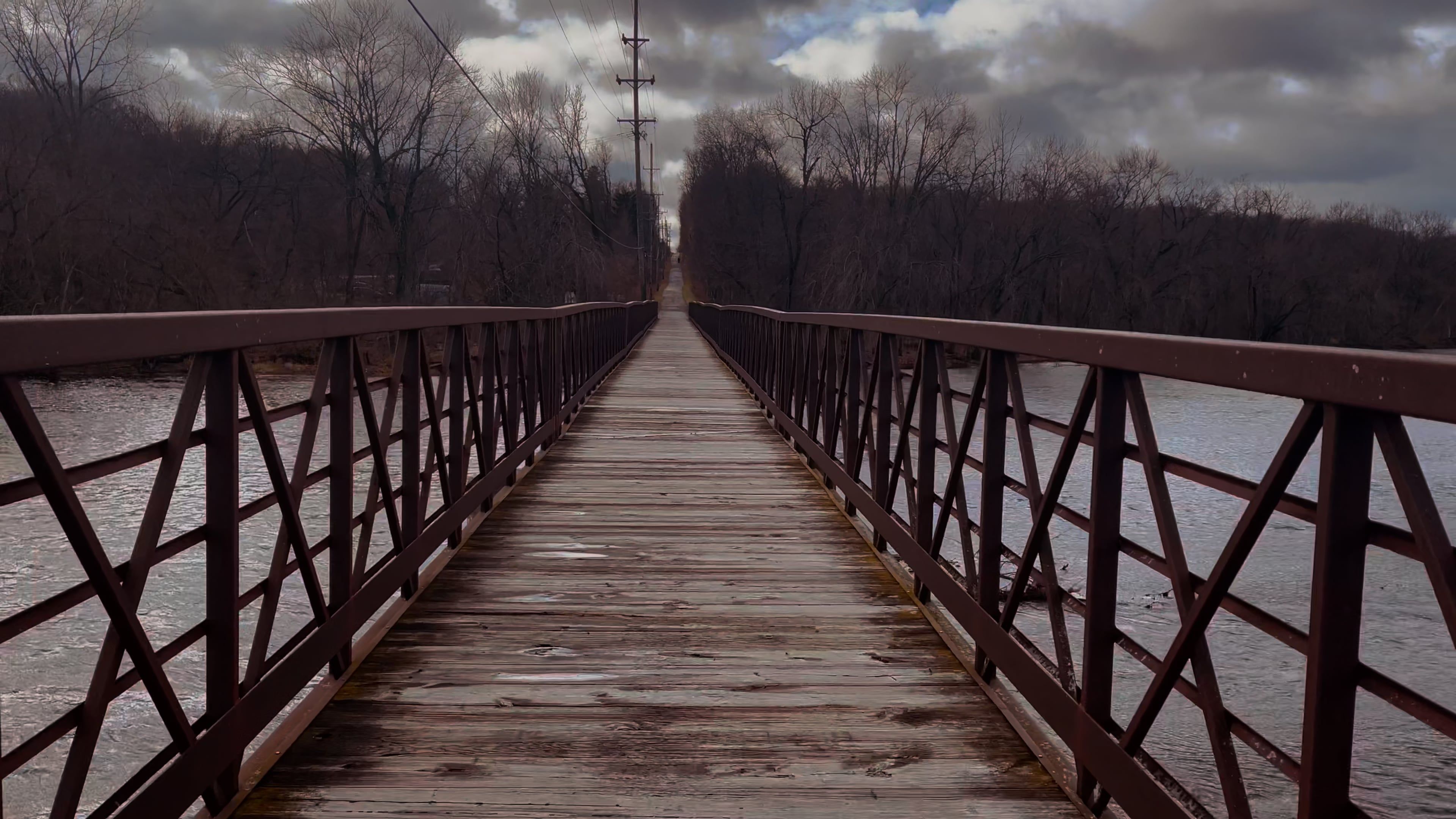 Scenic Fox River Bridge in Winter Free Stock Video Footage, Royalty ...
