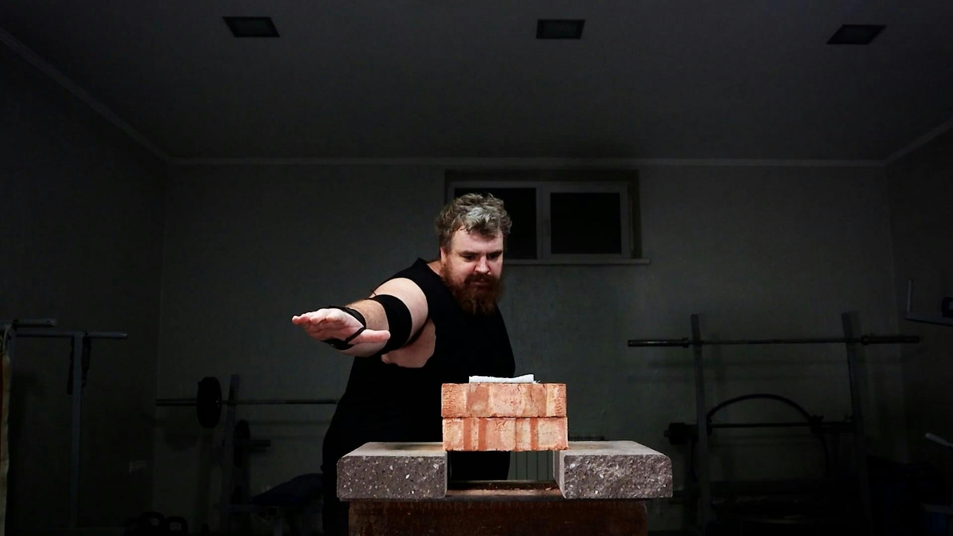 Man Hitting Bricks at Basement Gym Free Stock Video Footage, Royalty ...