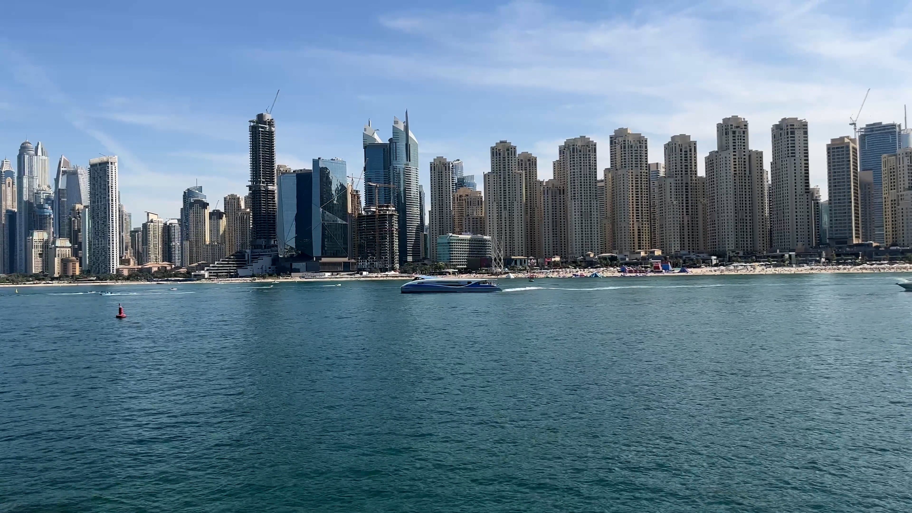 Passing Motorboat at City Bay Free Stock Video Footage, Royalty-Free 4K ...