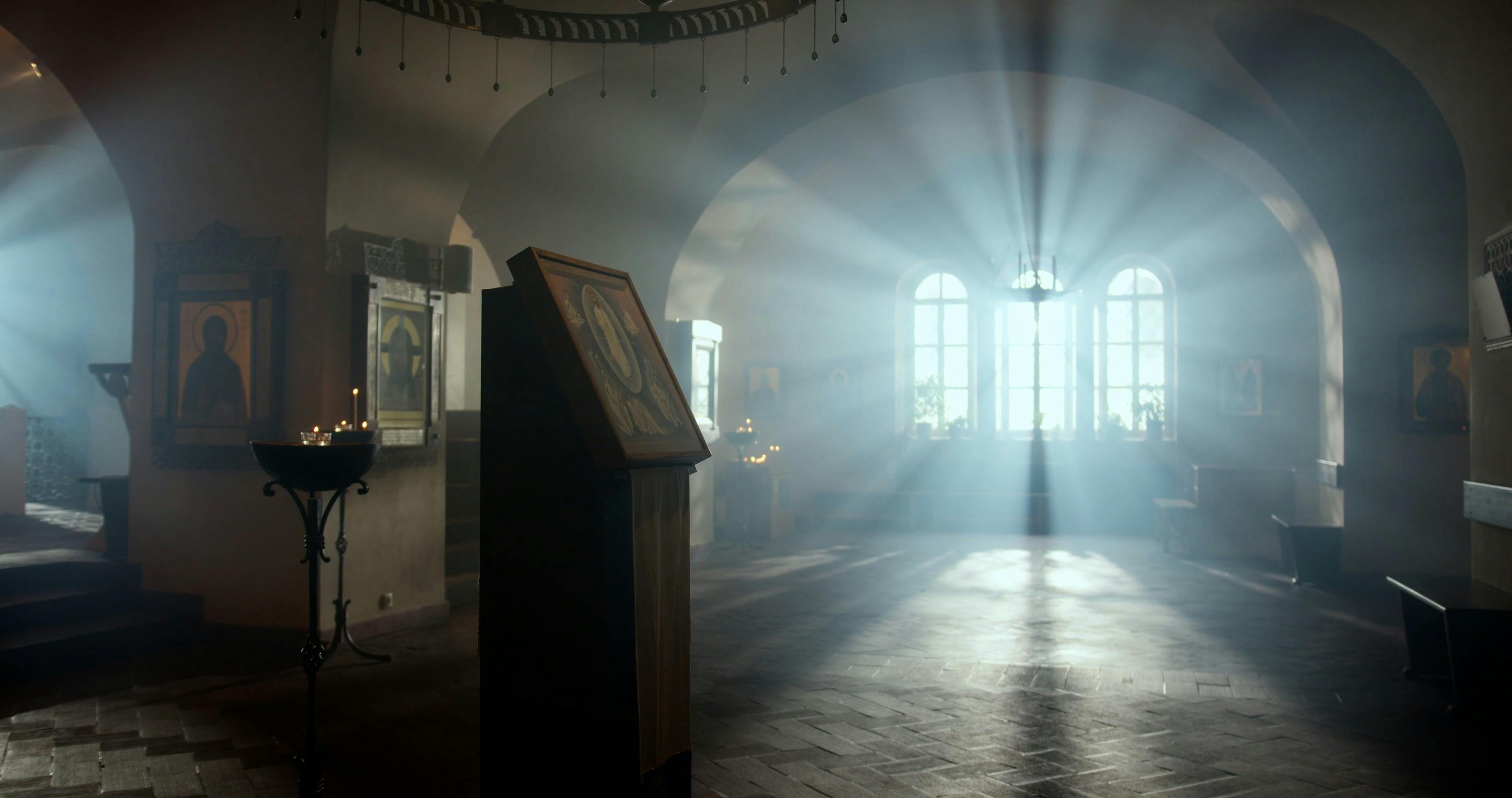 Sunlight Shining Through a Church Window Free Stock Video Footage ...