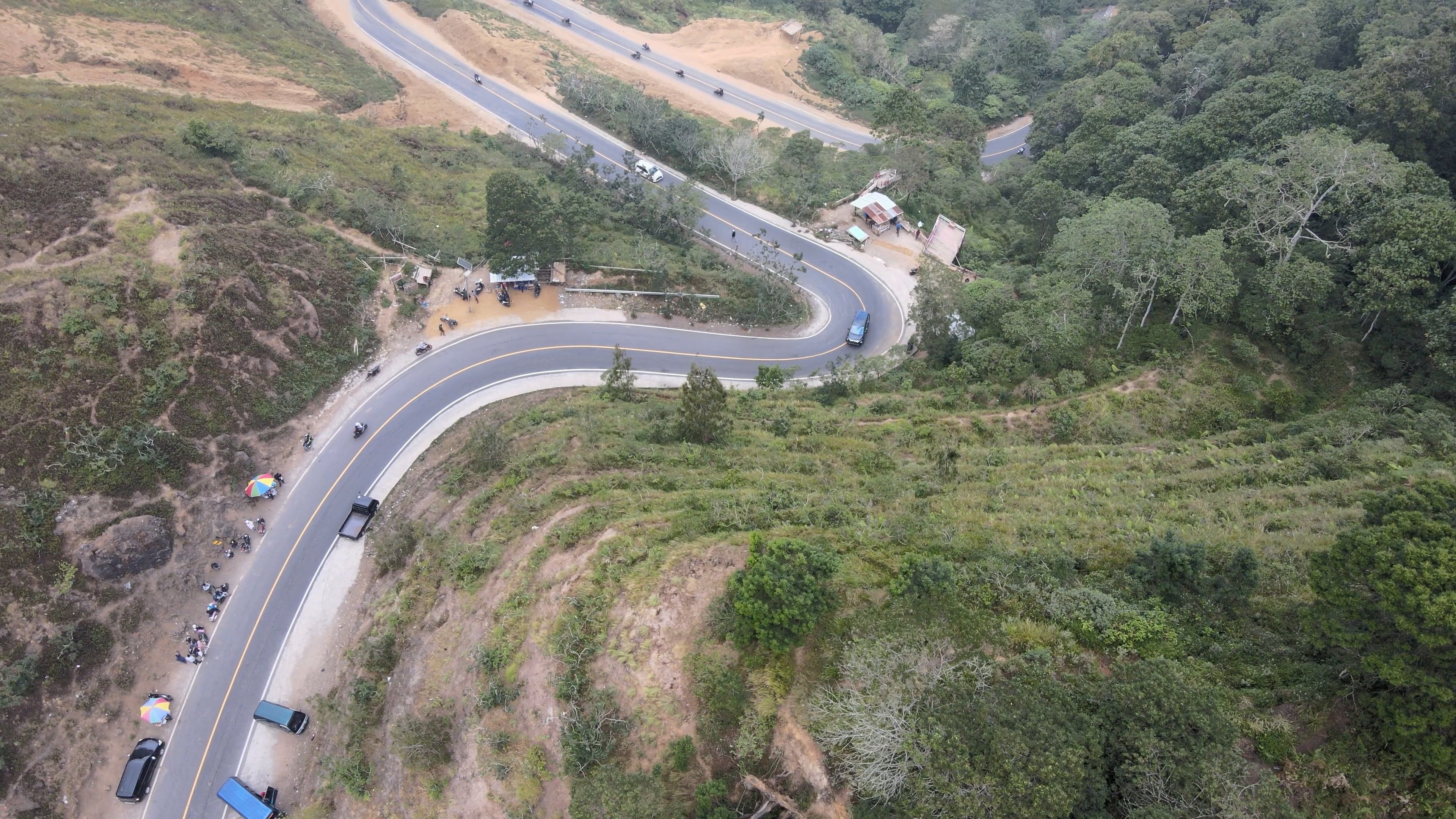 Traffic Jam on Road in Forest Free Stock Video Footage, Royalty-Free 4K ...