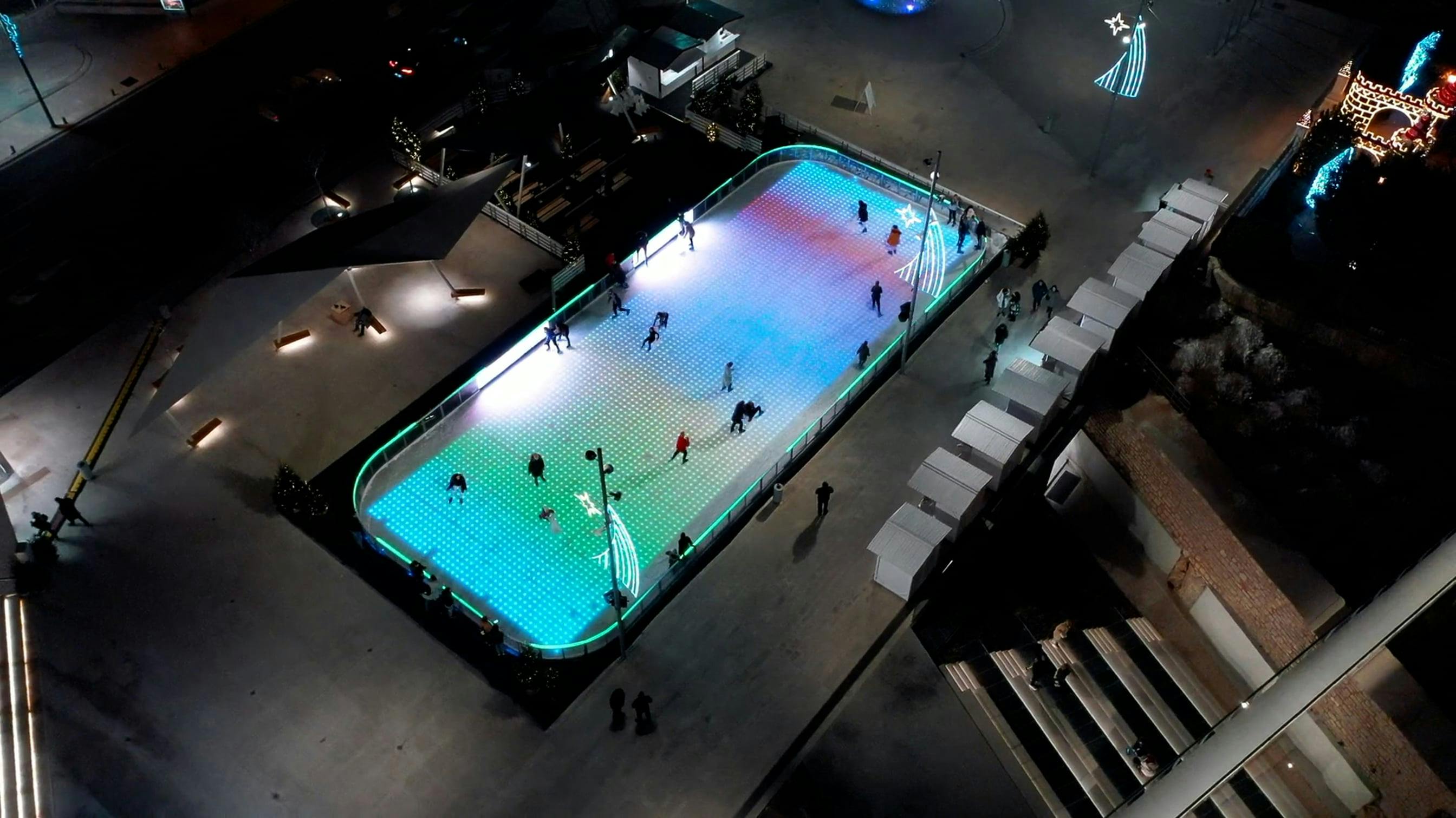 Illuminations on Ice Rink Free Stock Video Footage, Royalty-Free 4K ...