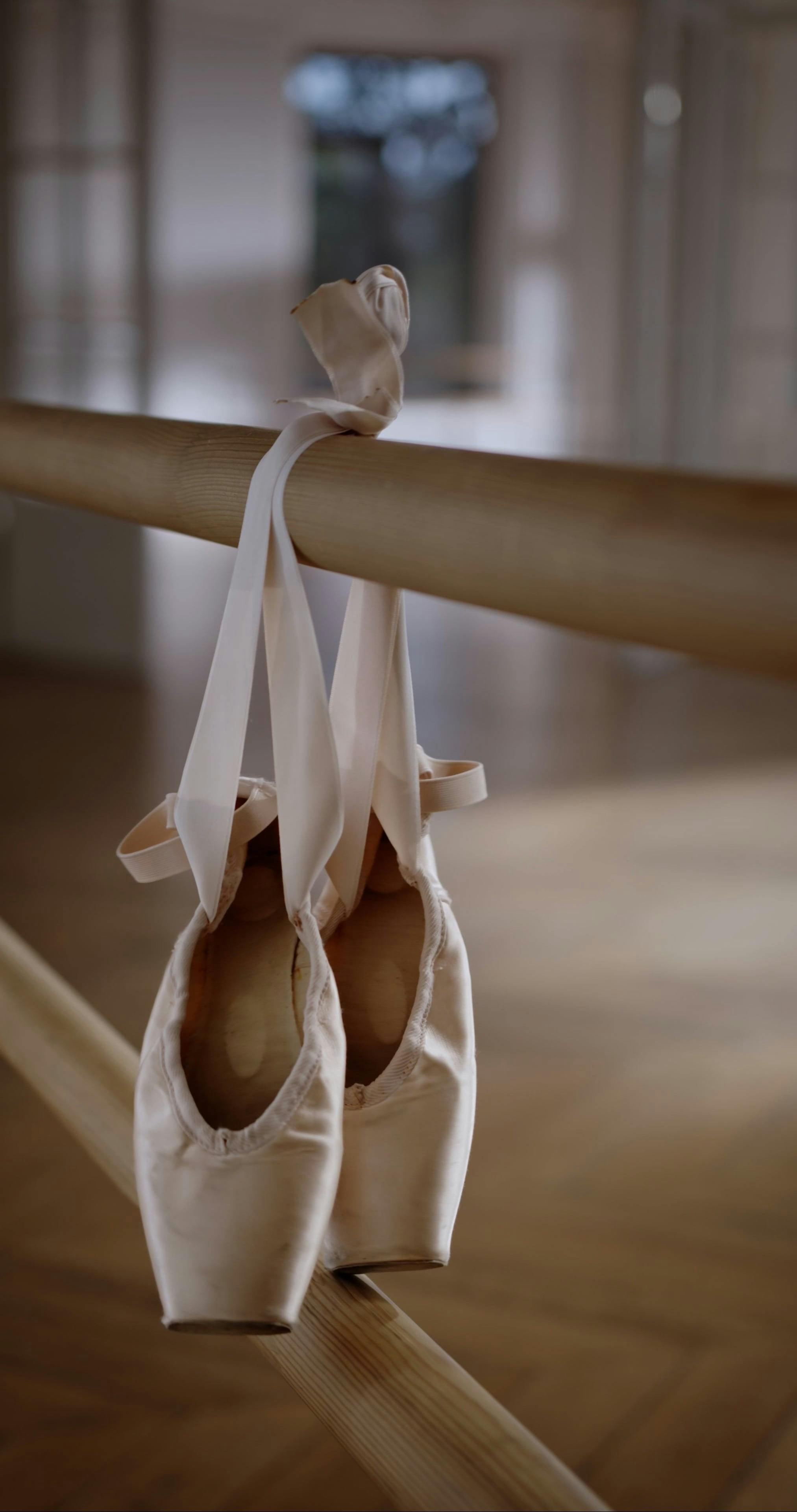 Pointe Shoes Hanging on Ballet Bar Free Stock Video Footage, Royalty ...