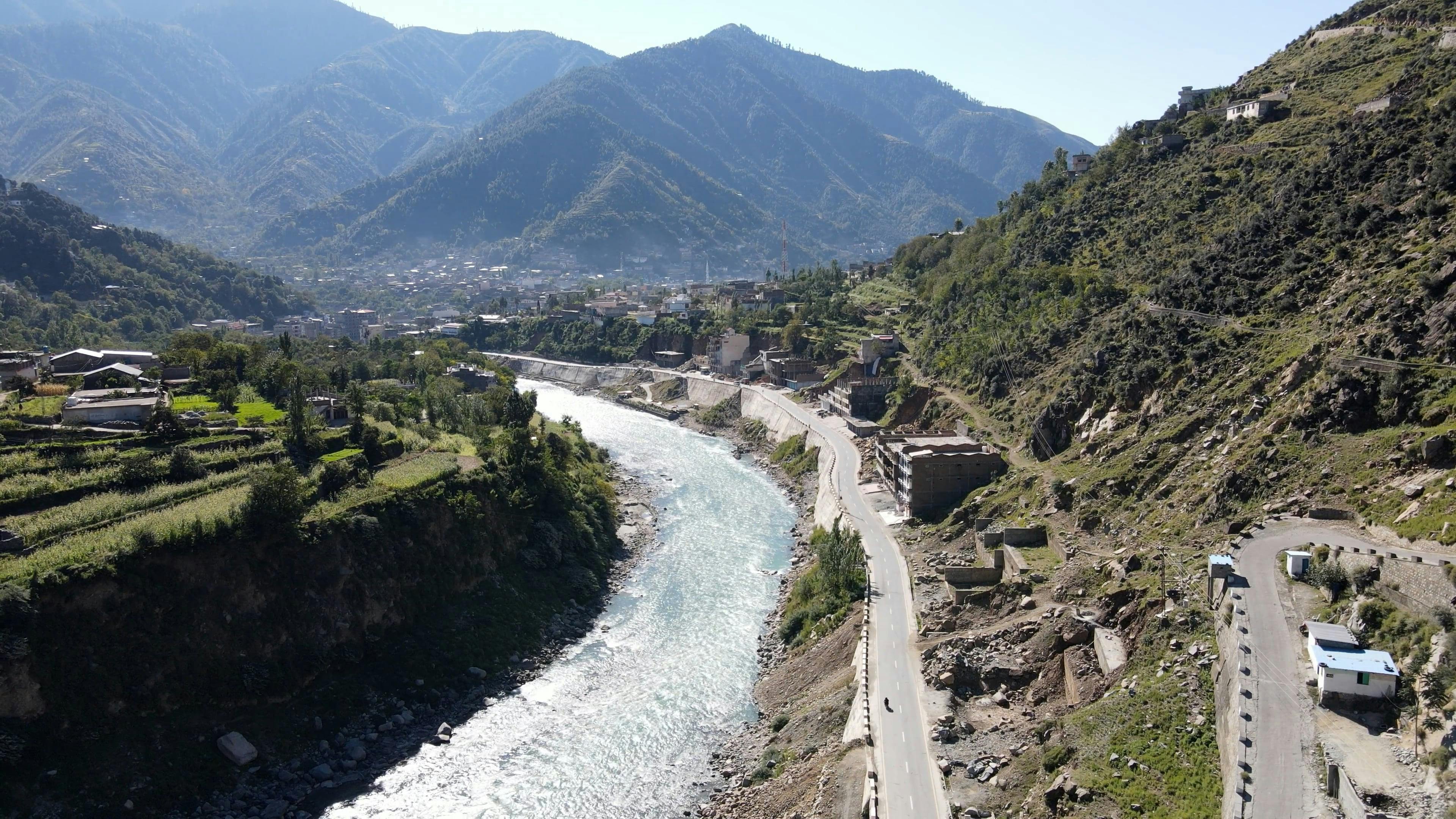 Road along River in Valley Free Stock Video Footage, Royalty-Free 4K ...