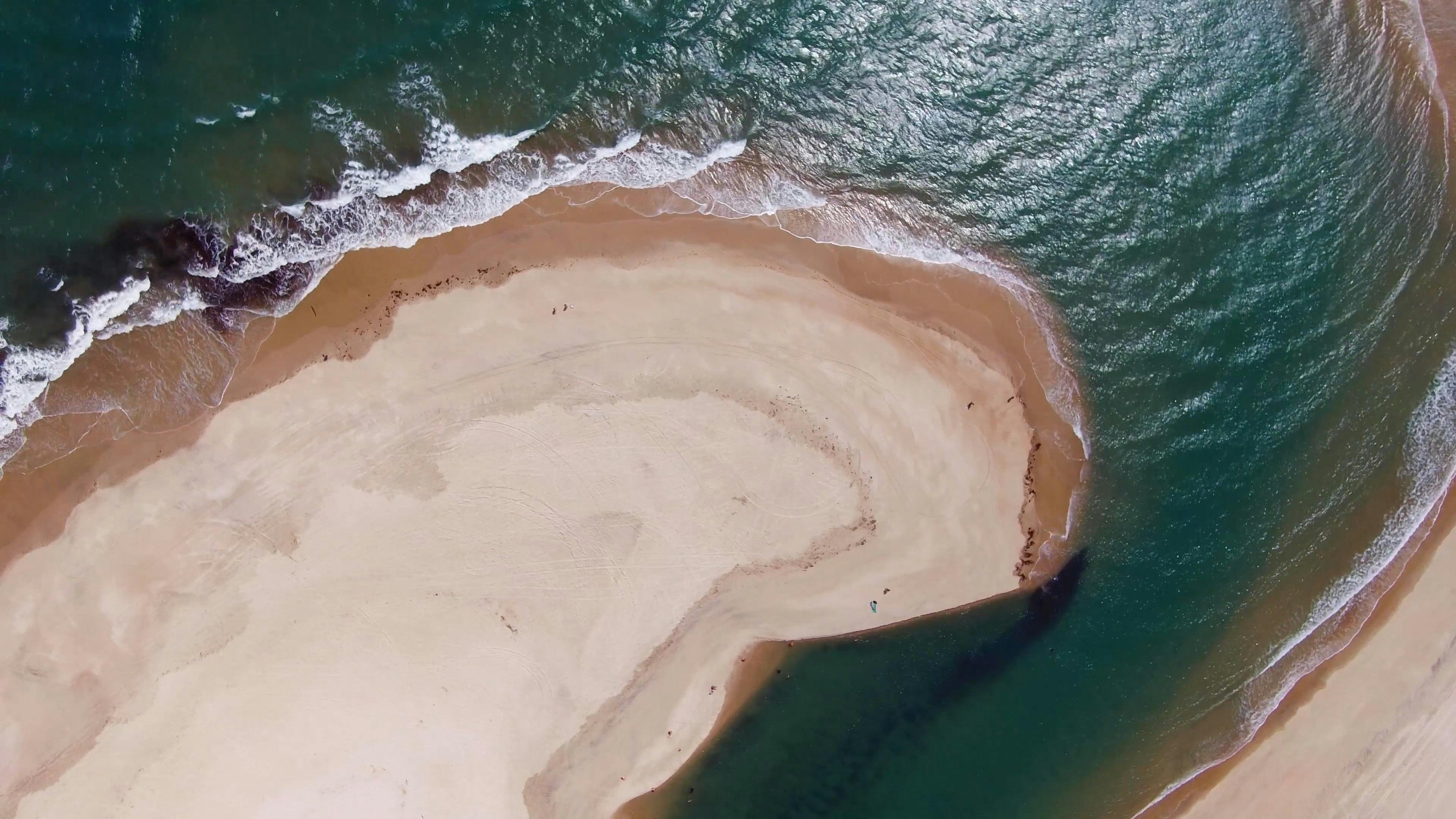 Birds Eye View of a Beach Free Stock Video Footage, Royalty-Free 4K ...