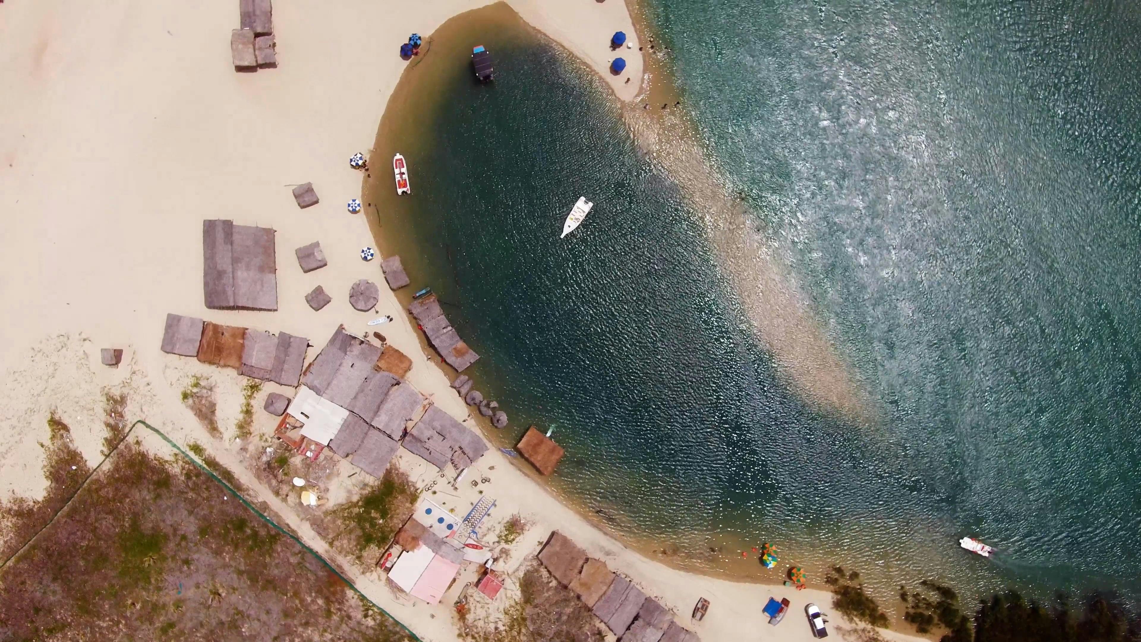 Birds Eye View of a Beach · Free Stock Video