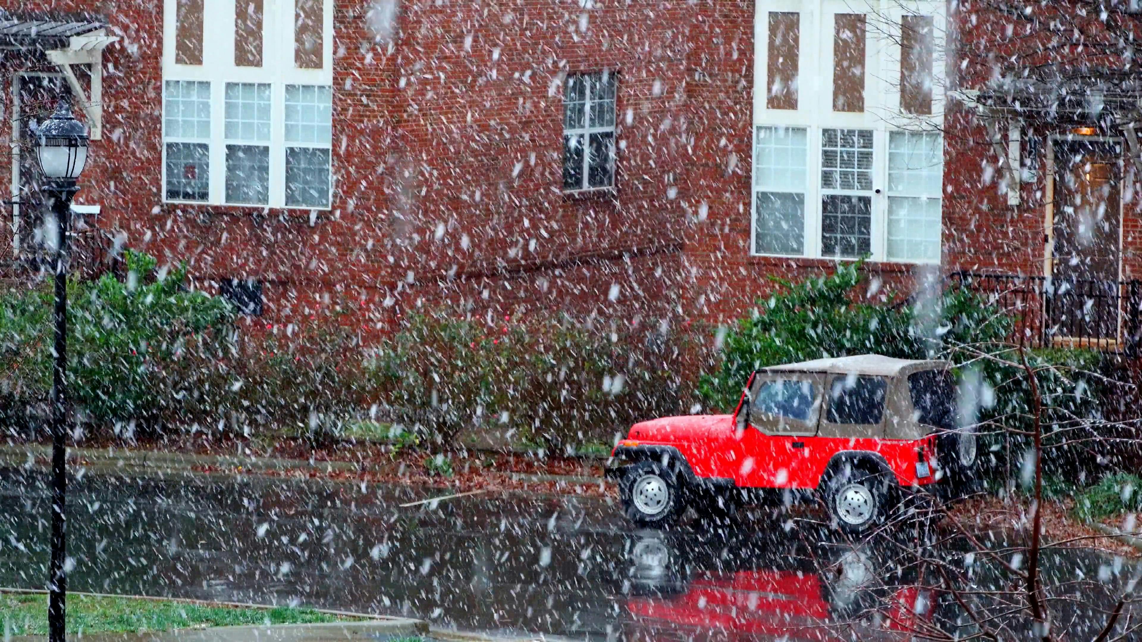 Heavy Snow Falling in Residential District Free Stock Video Footage ...