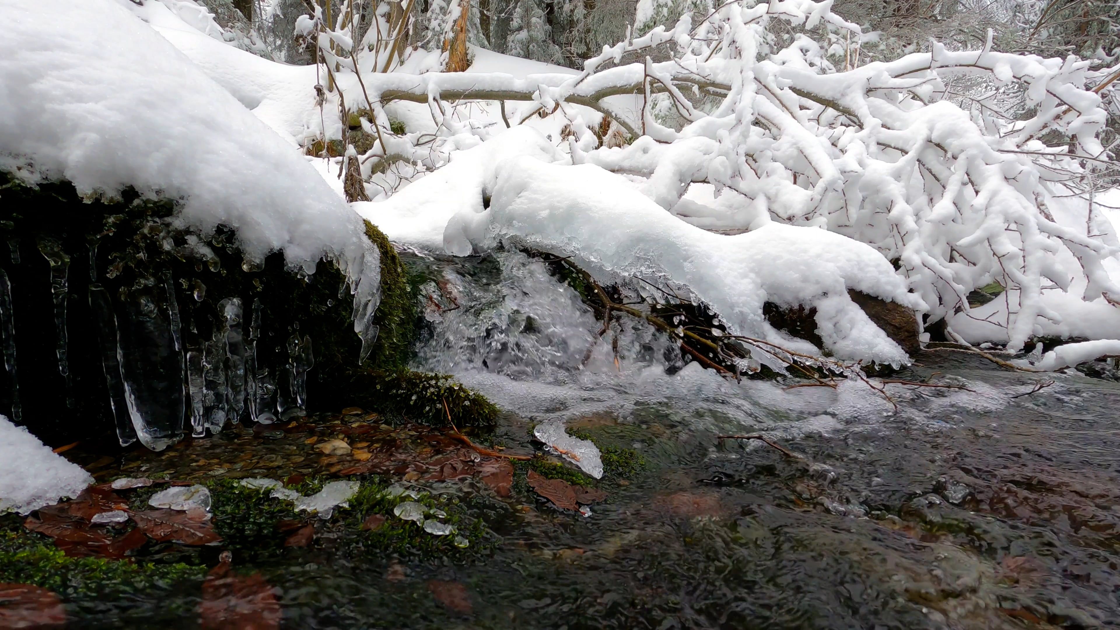 Accelerated Video of Flowing Water in Stream Free Stock Video Footage ...